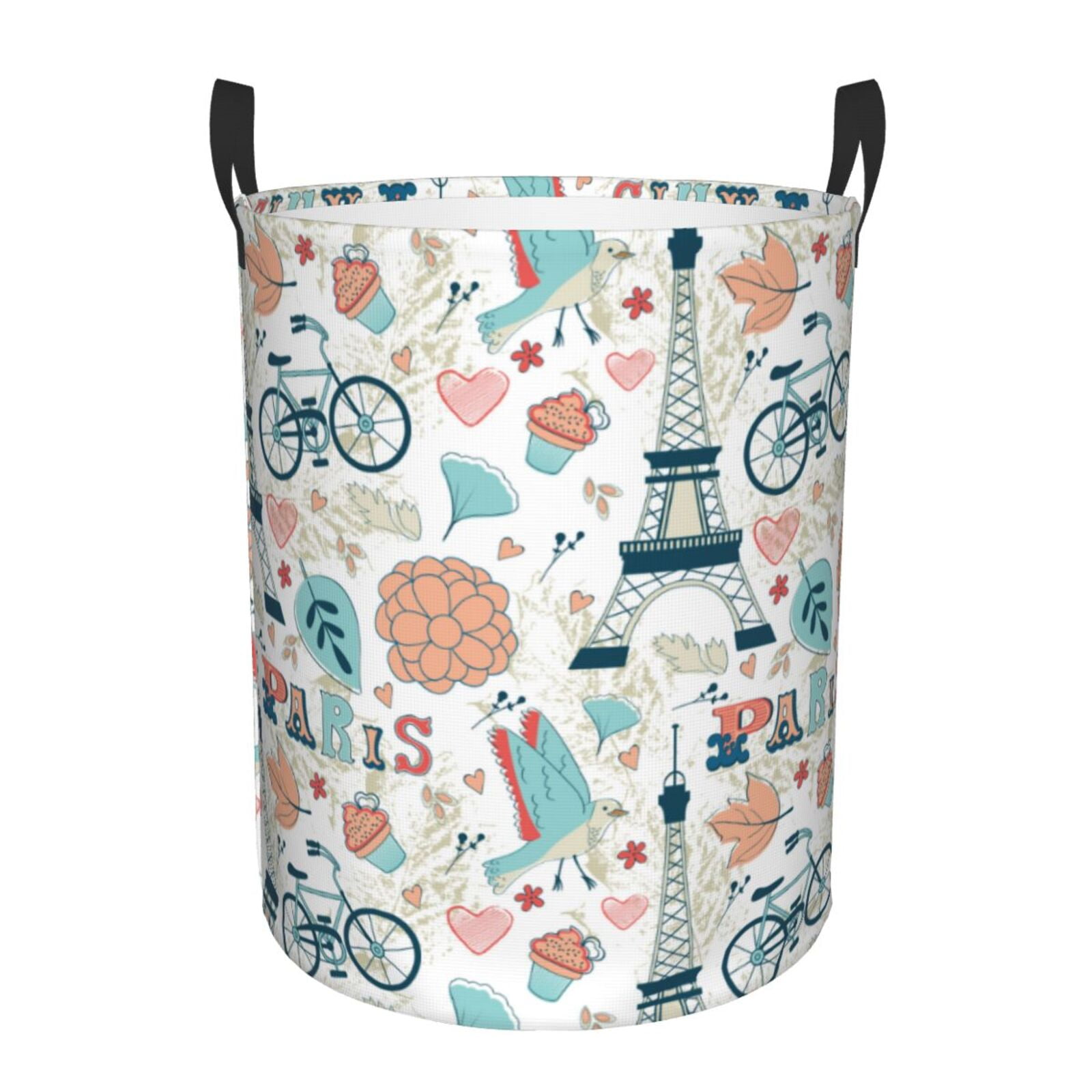 Laundry Basket, Eiffel Tower Waterproof Laundry Hamper With Padded ...