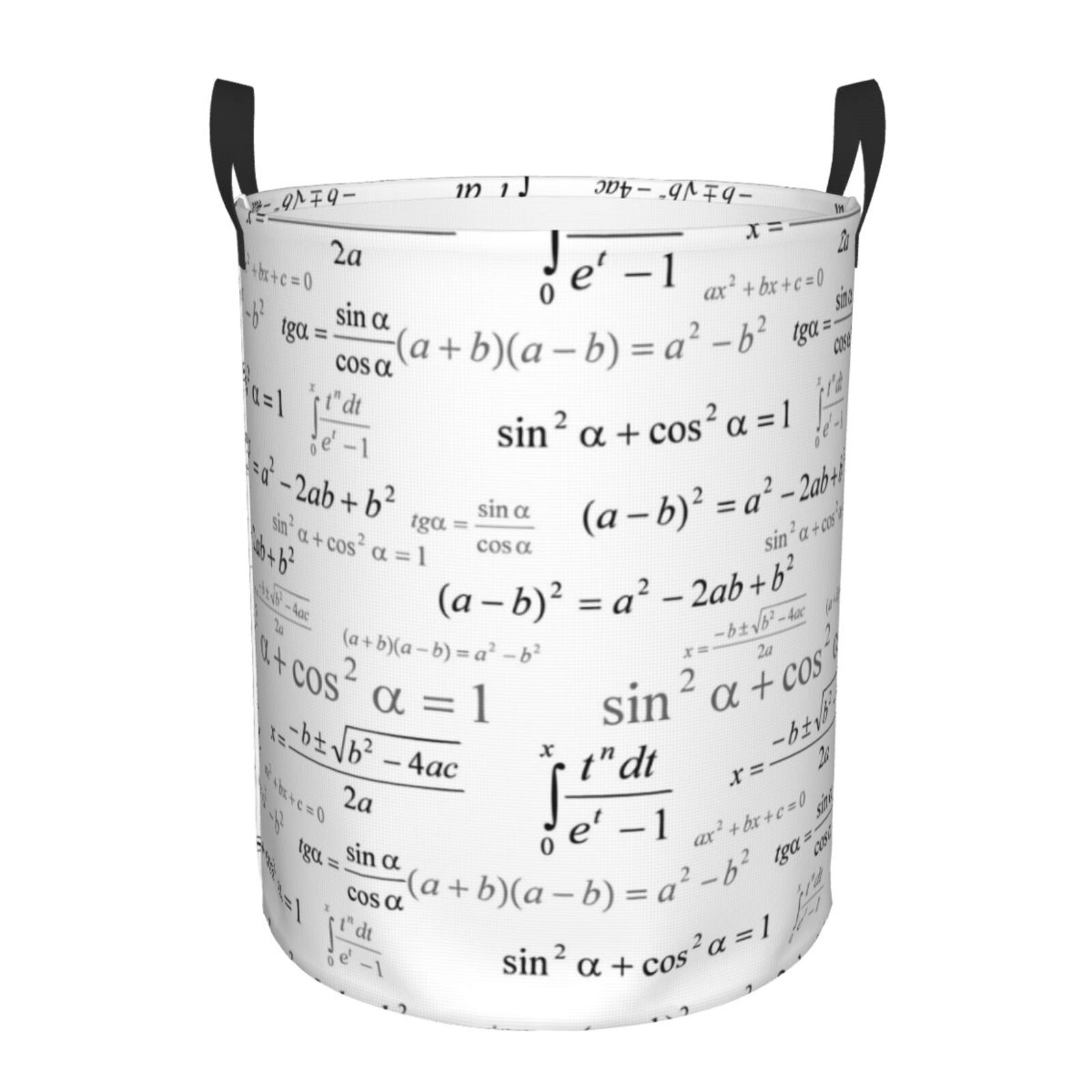 Laundry Basket, Equation Math Print Waterproof Laundry Hamper With ...