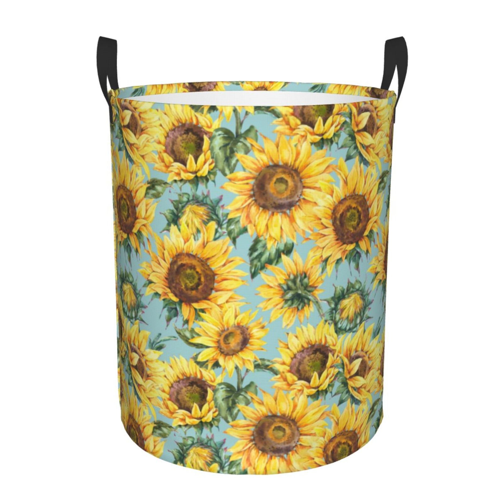 Laundry Basket, Farmhouse Sunflower Waterproof Laundry Hamper With ...