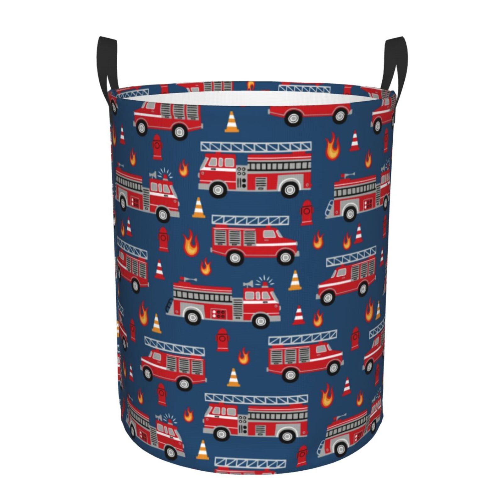 Laundry Basket, Fire Truck 1 Waterproof Laundry Hamper With Padded ...