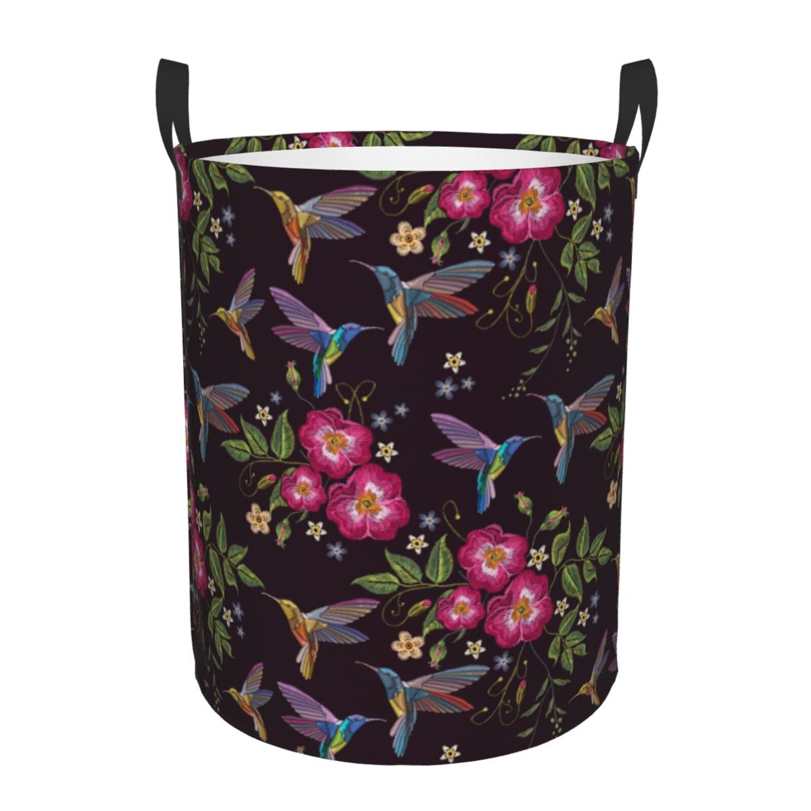 Laundry Basket, Flowers And Humming Bird1 Waterproof Laundry Hamper ...
