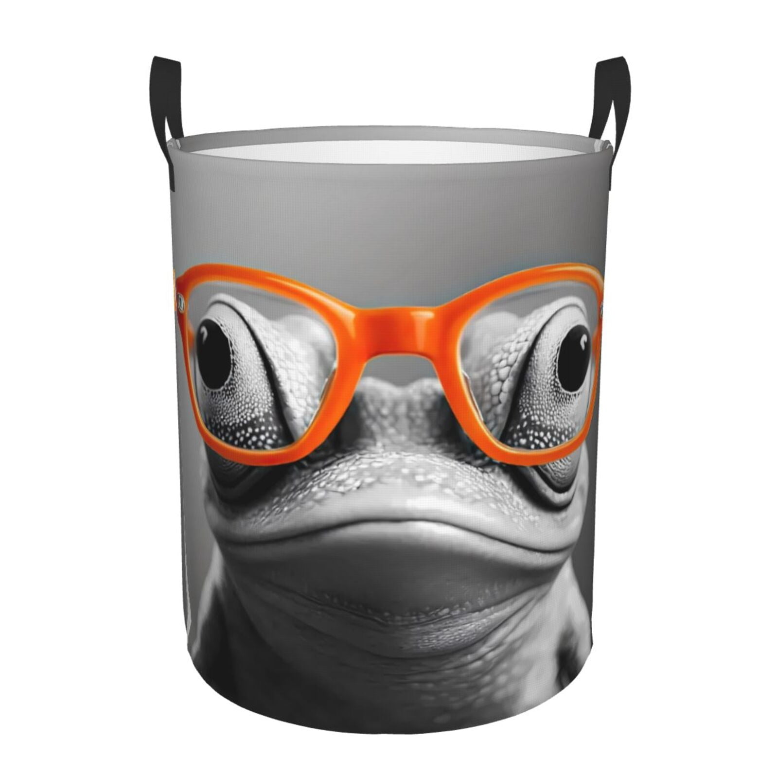 Laundry Basket, Frog With Geeky Glasses Waterproof Laundry Hamper With ...
