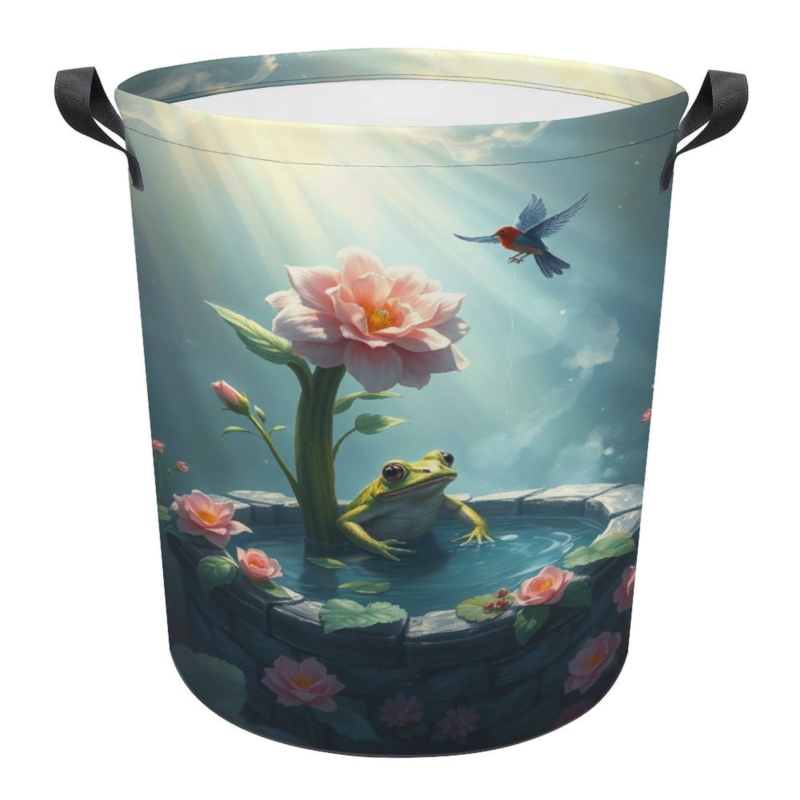 Laundry Basket Frog in The Pond Foldable Clothes Hamper for Nursery ...