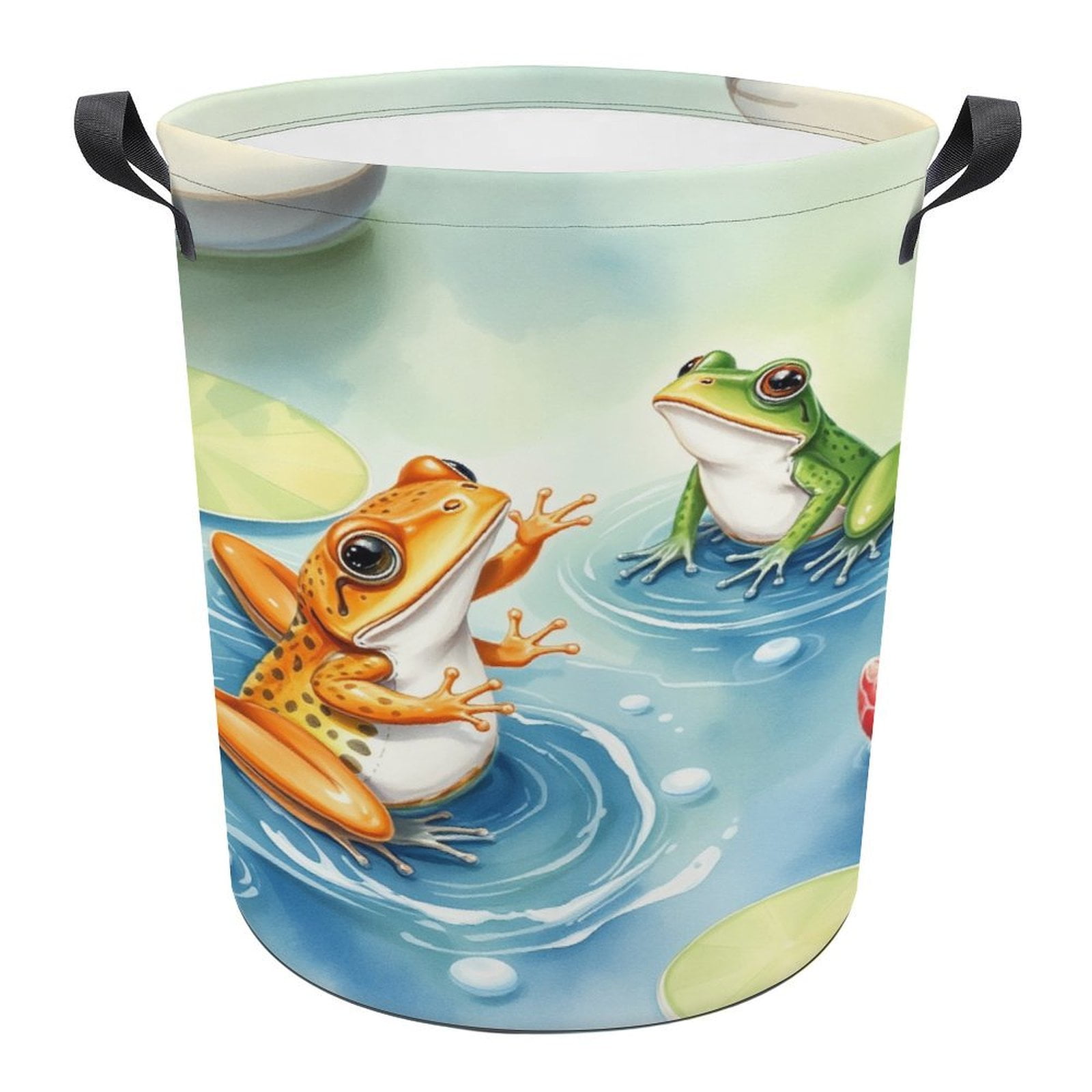 Laundry Basket Frog in The Pond Foldable Clothes Hamper for Nursery ...