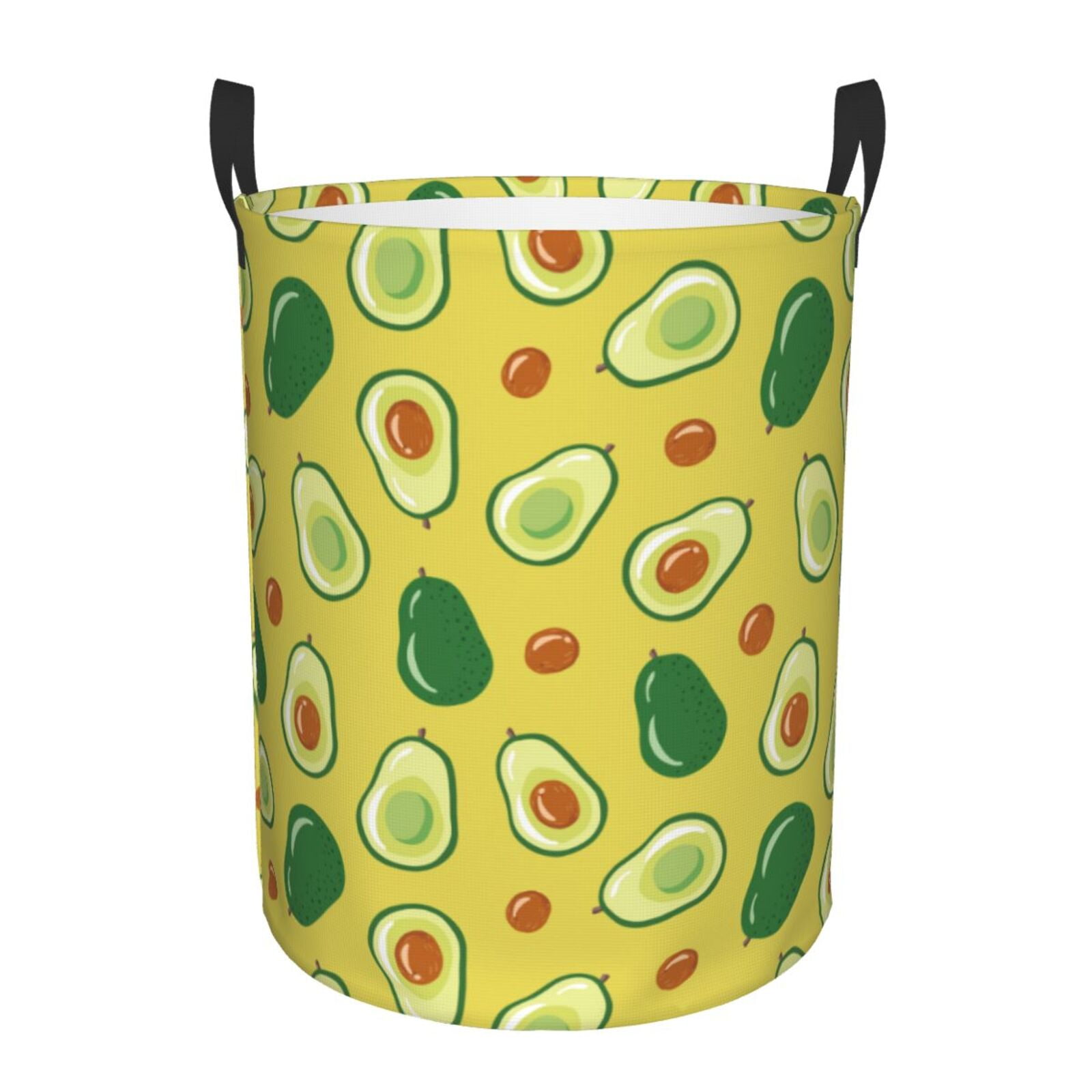 Laundry Basket, Funny Avocado Yellow Waterproof Laundry Hamper With ...