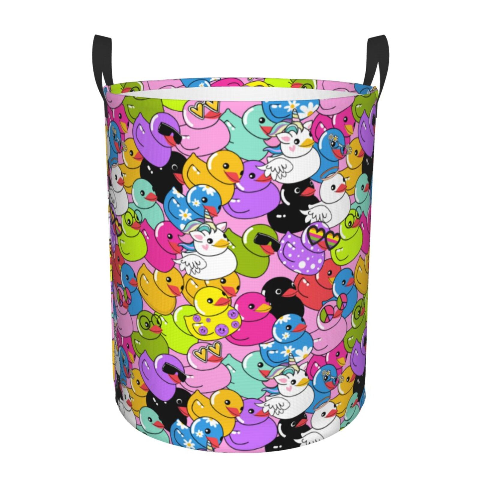 Laundry Basket, Funny Cartoon Cute Duck Colorful Waterproof Laundry ...
