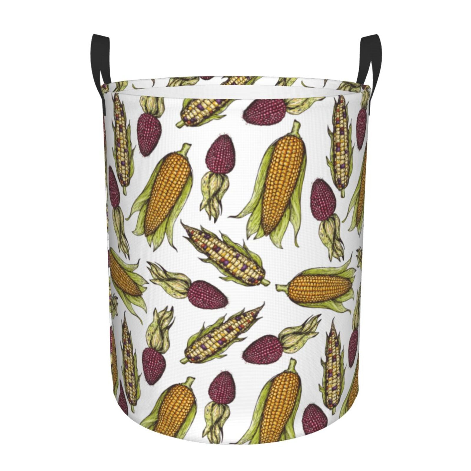 Laundry Basket, Funny Corn Waterproof Laundry Hamper With Handles, Easy ...