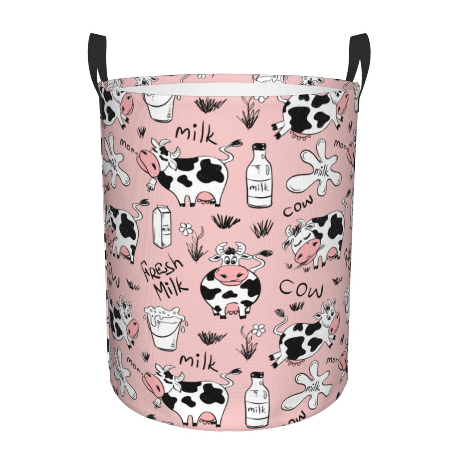 Laundry Basket, Funny Cute Cartoon Milk Cow Waterproof Laundry Hamper ...