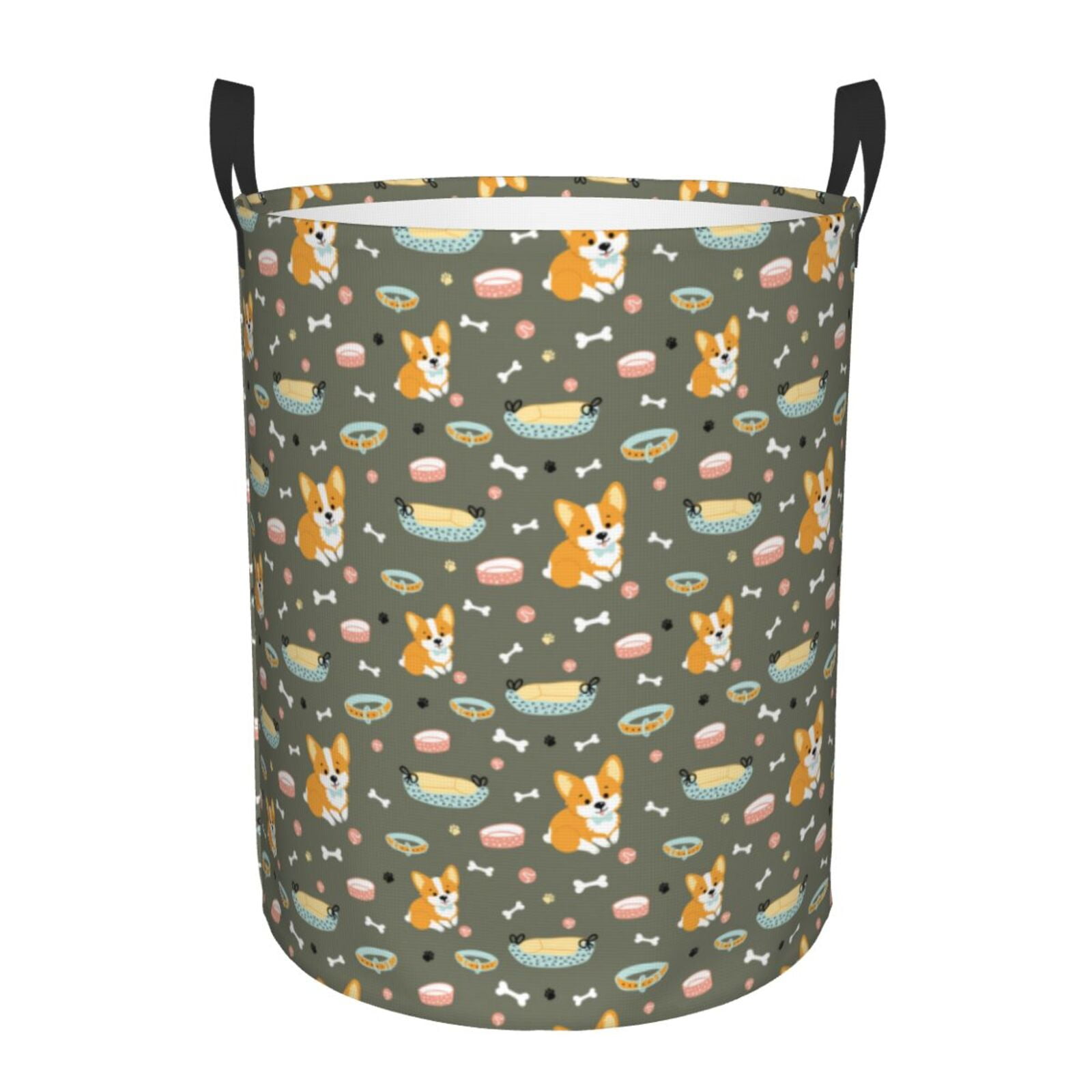 Laundry Basket, Funny Cute Corgi Dog Collar Waterproof Laundry Hamper ...