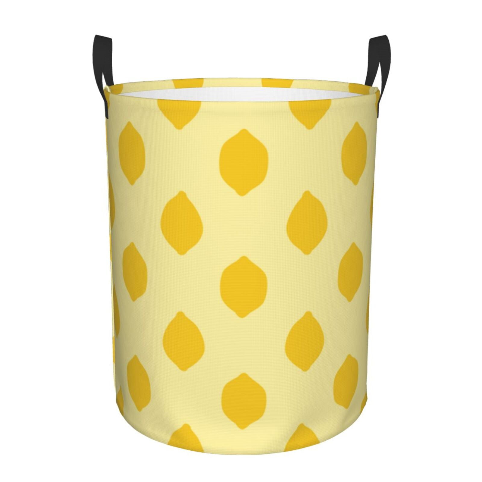 Laundry Basket, Funny Lemon Yellow Waterproof Laundry Hamper With ...