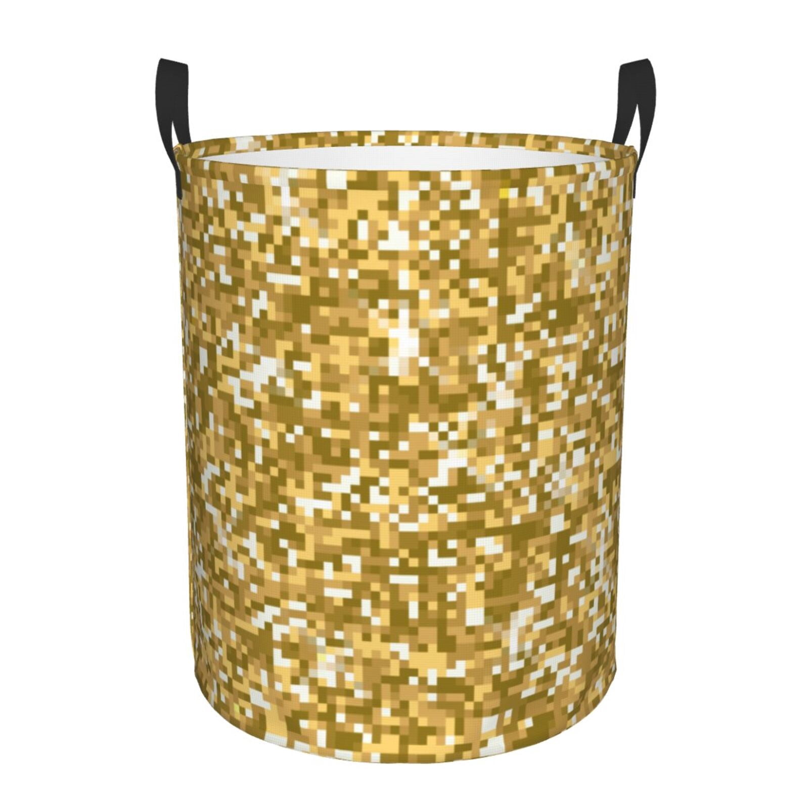 Laundry Basket, Glitter Gold Laundry Hamper Waterproof Laundry Bag ...