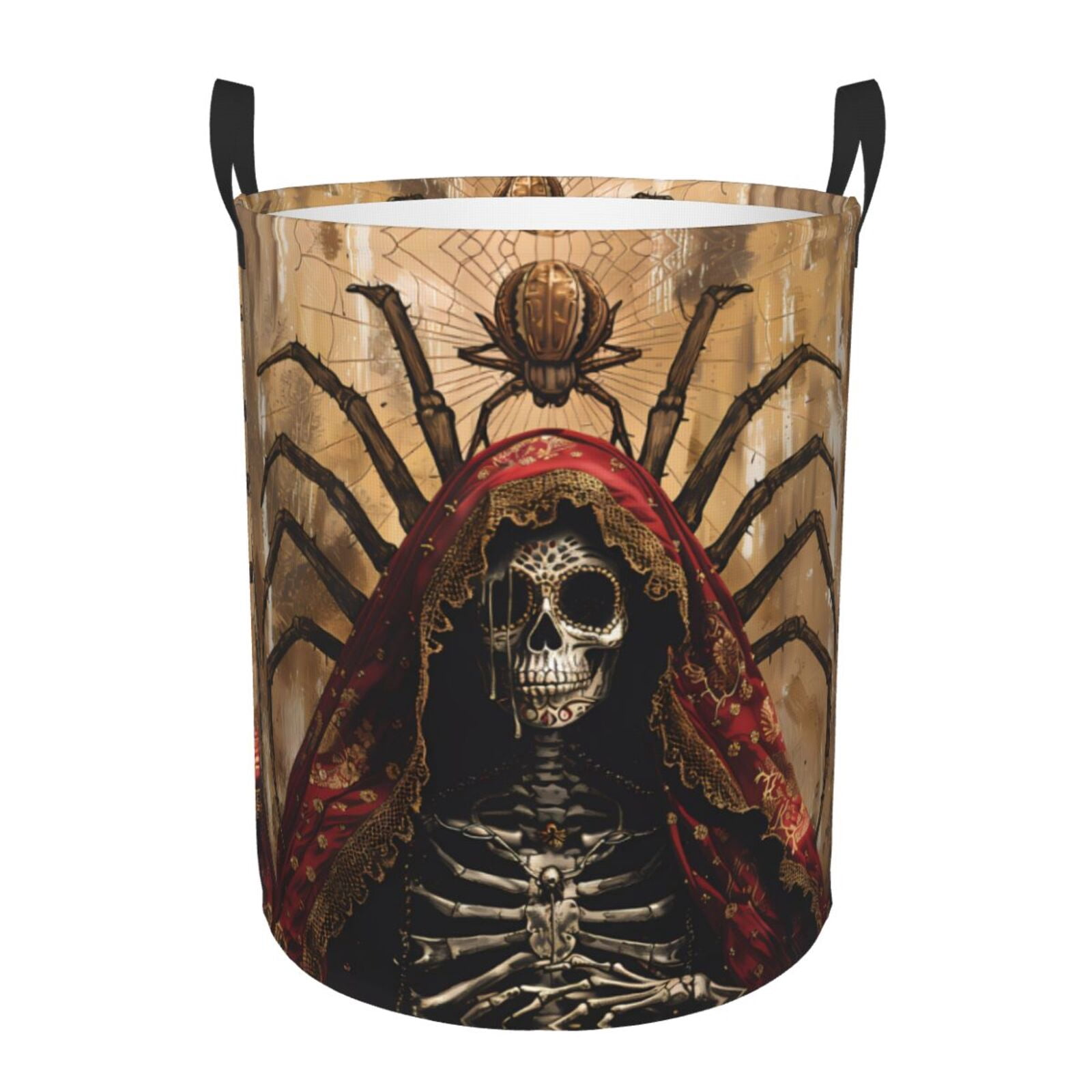 Laundry Basket, Gothic Skeleton Spider Waterproof Laundry Hamper With ...
