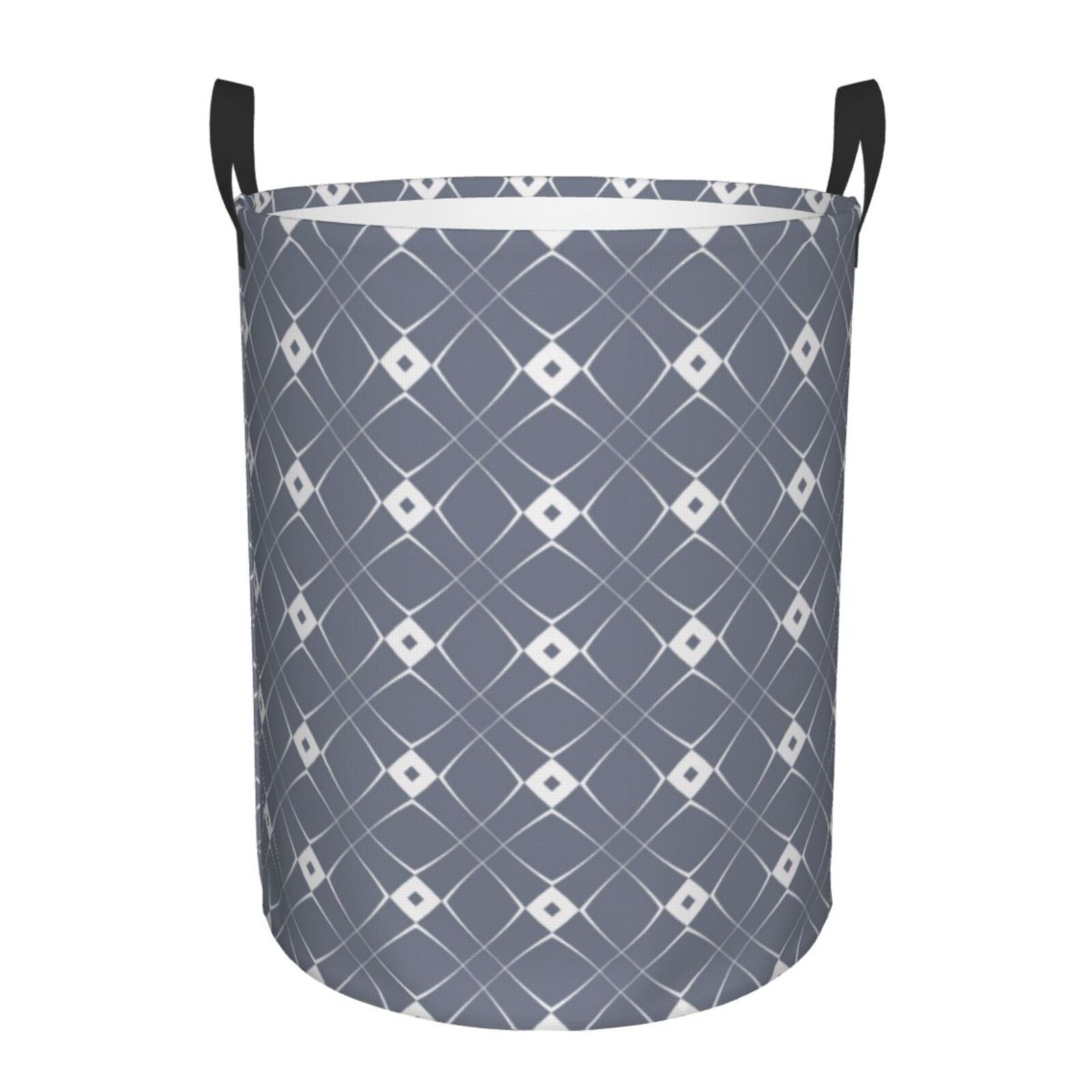 Laundry Basket, Gray White Geometric Pattern Waterproof Laundry Hamper ...