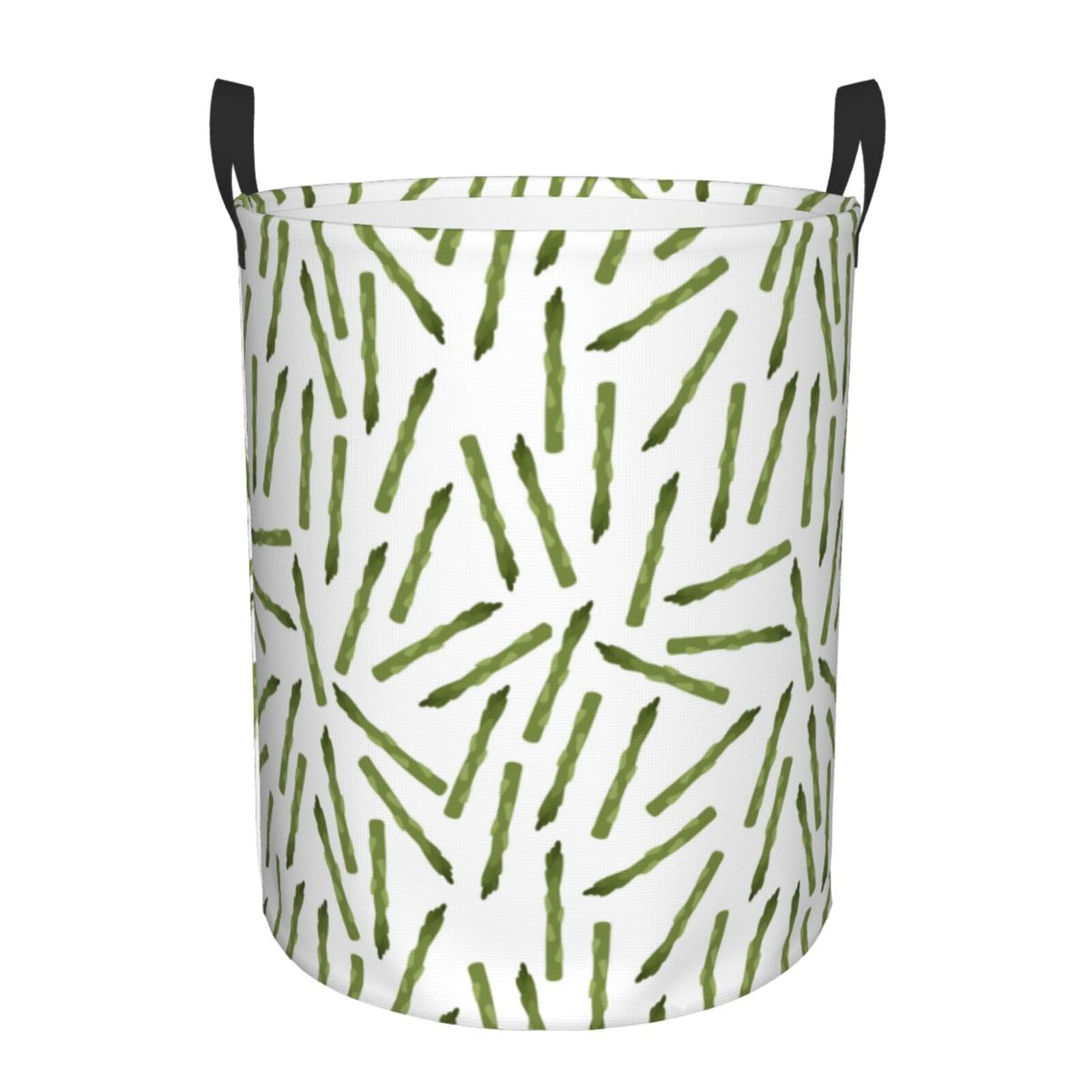 Laundry Basket, Green Asparagus Pattern Waterproof Laundry Hamper With ...