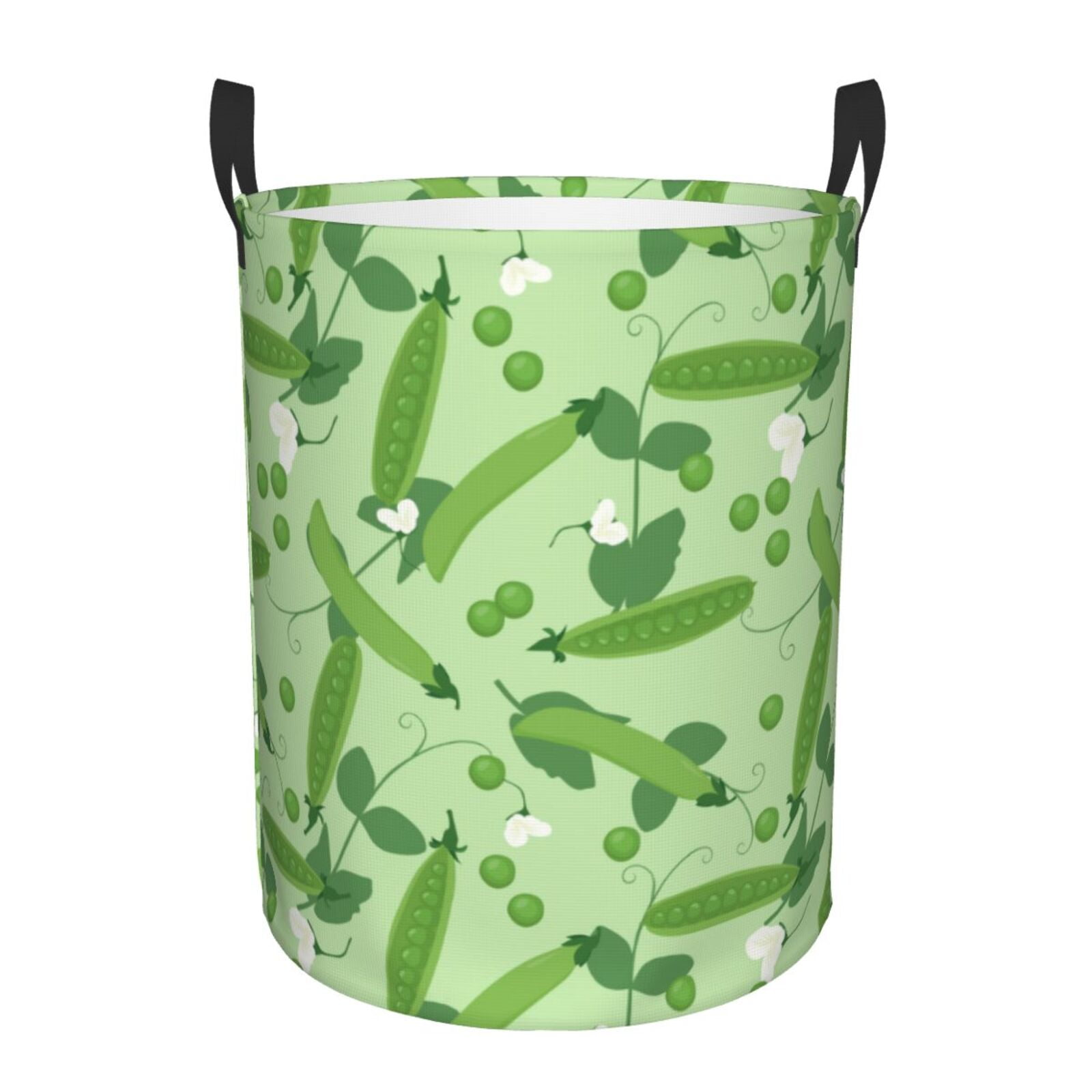 Laundry Basket, Green Peas Leaf Waterproof Laundry Hamper With Padded ...