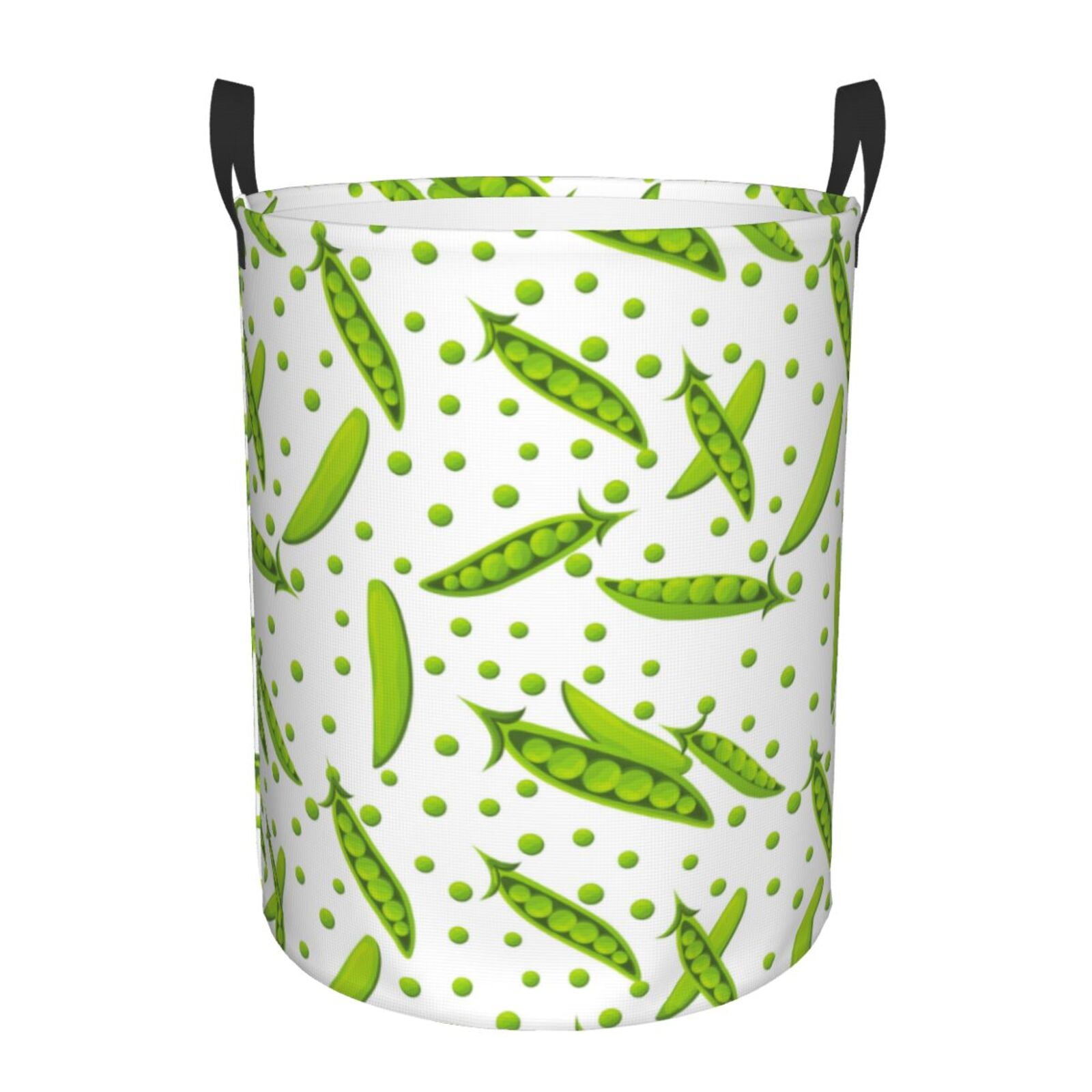 Laundry Basket, Green Peas Waterproof Laundry Hamper With Padded ...