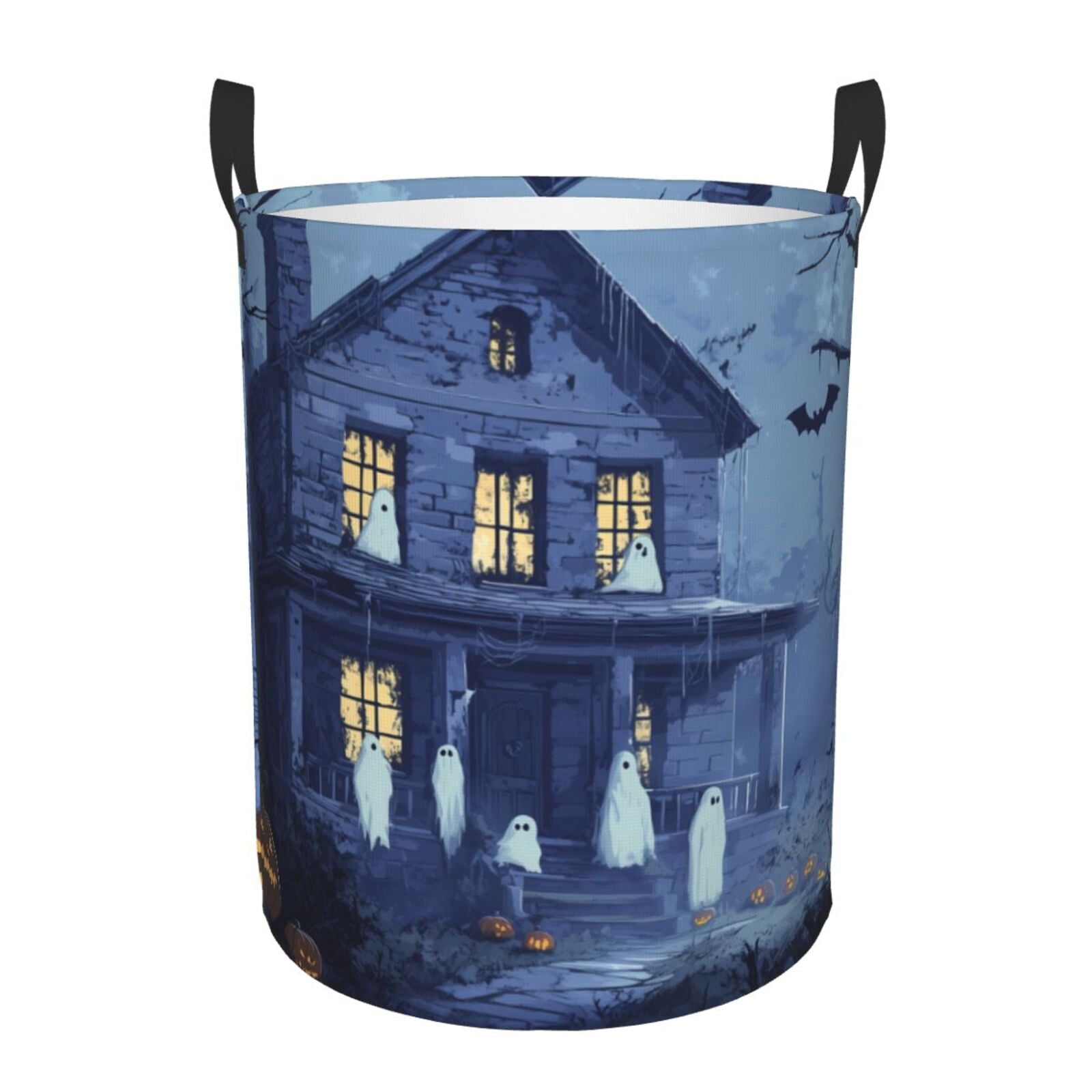 Laundry Basket, Halloween Cartoon Ghost Castle Waterproof Laundry ...