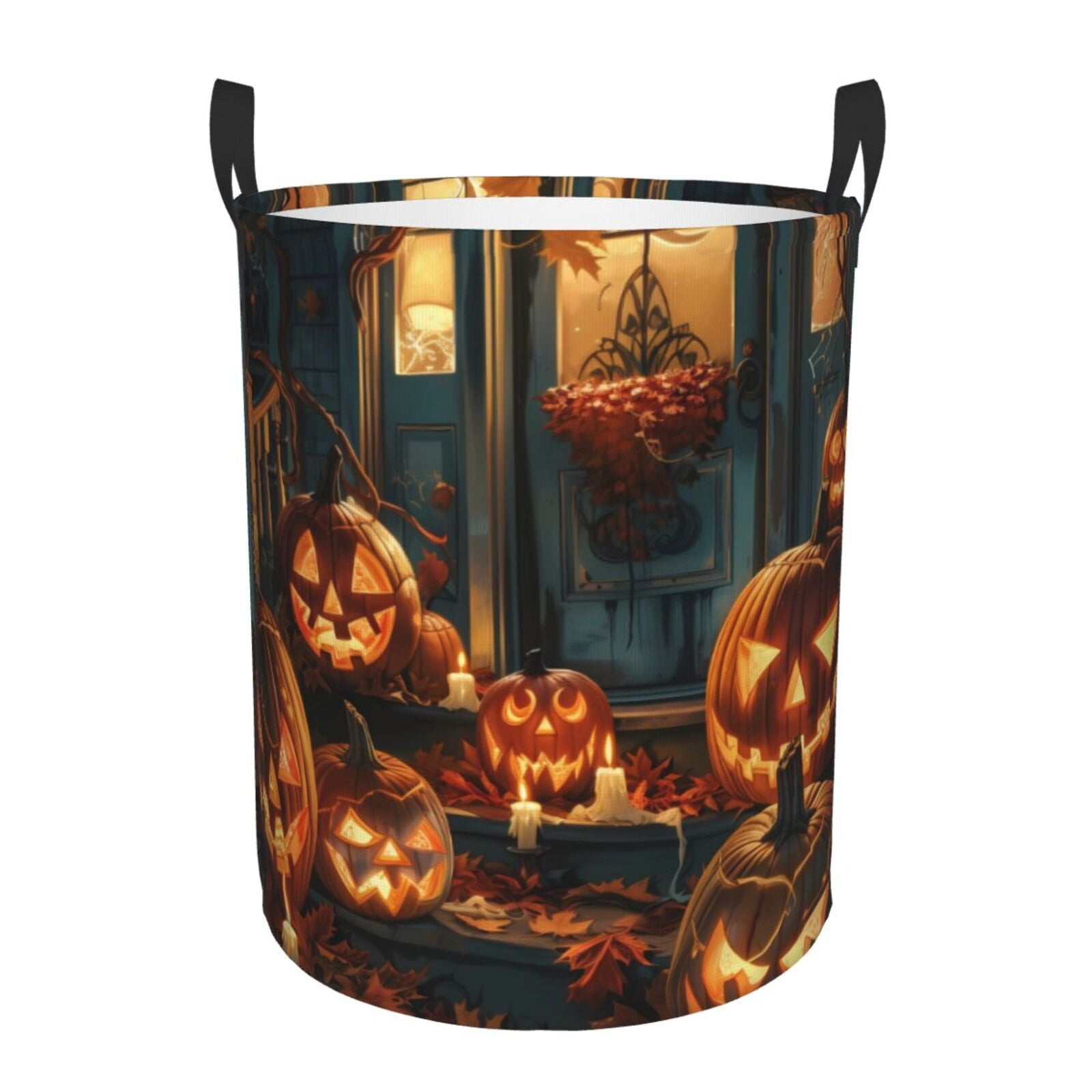 Laundry Basket, Halloween Doorstep Pumpkin Laundry Hamper Waterproof Laundry Bag Clothes Hamper ...