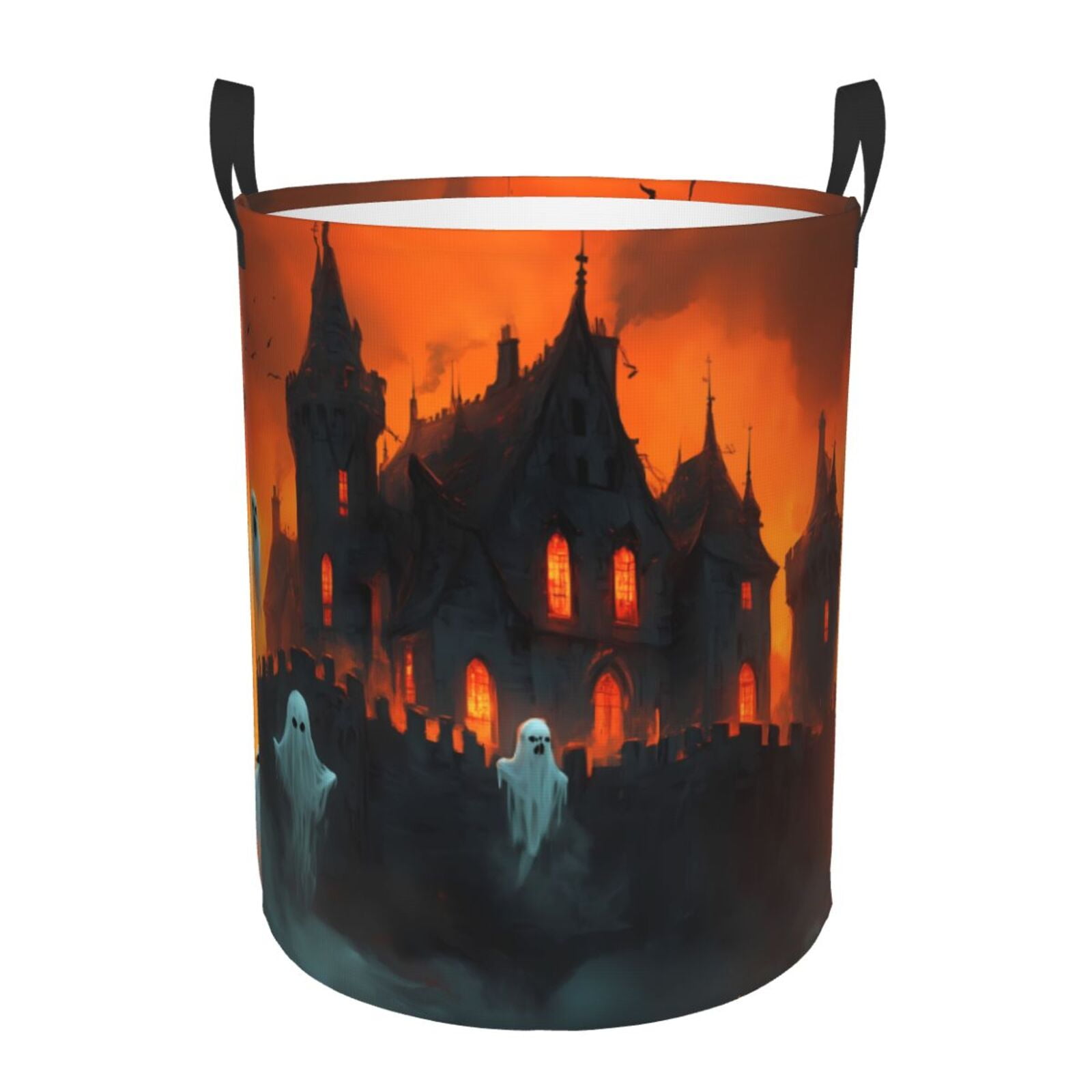 Laundry Basket, Halloween Flame Castle Ghost A Laundry Hamper ...