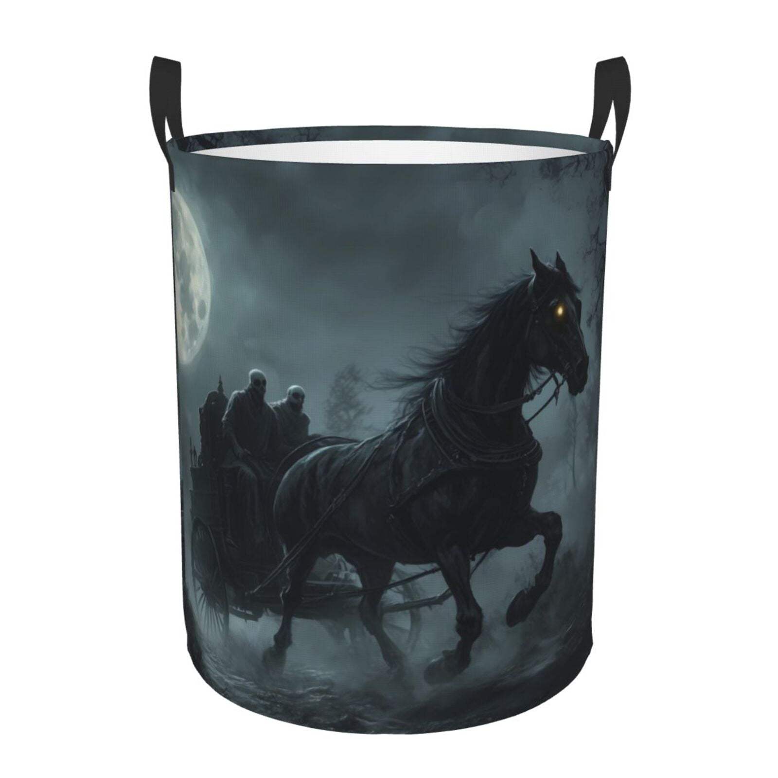 Laundry Basket, Halloween Forest Skeleton Carriage A Laundry Hamper ...