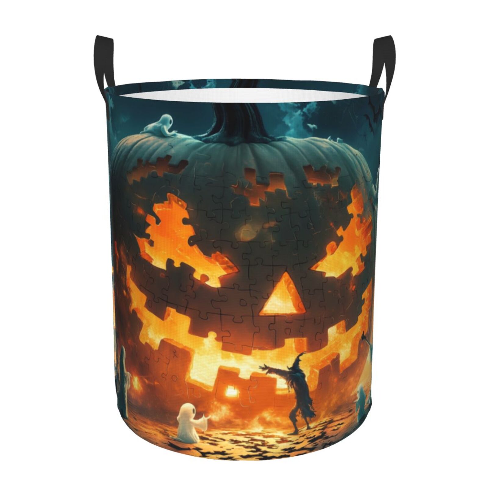 Laundry Basket, Halloween Ghost Puzzle Pumpkin A Laundry Hamper ...