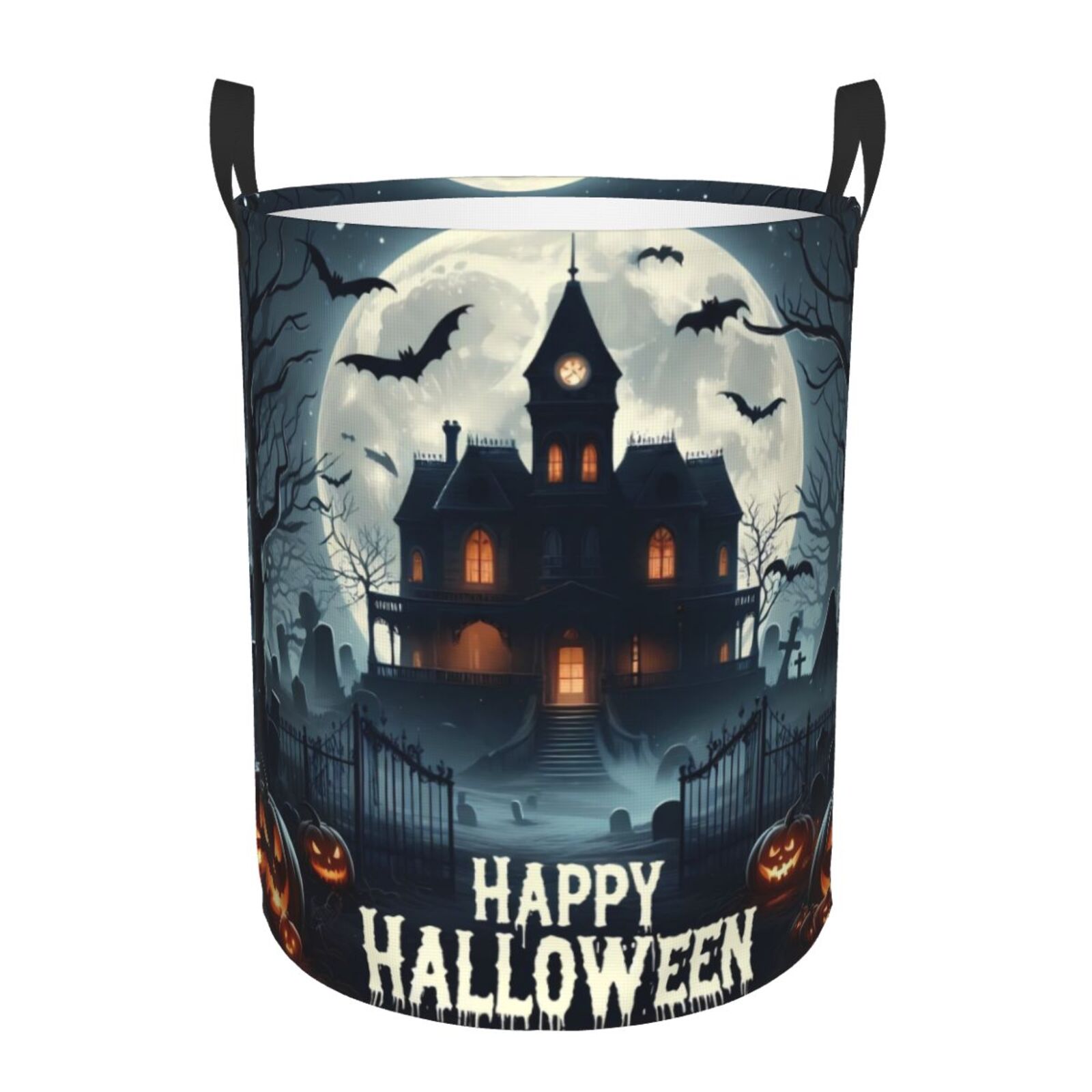 Laundry Basket, Halloween Happy Castle Laundry Hamper Waterproof ...