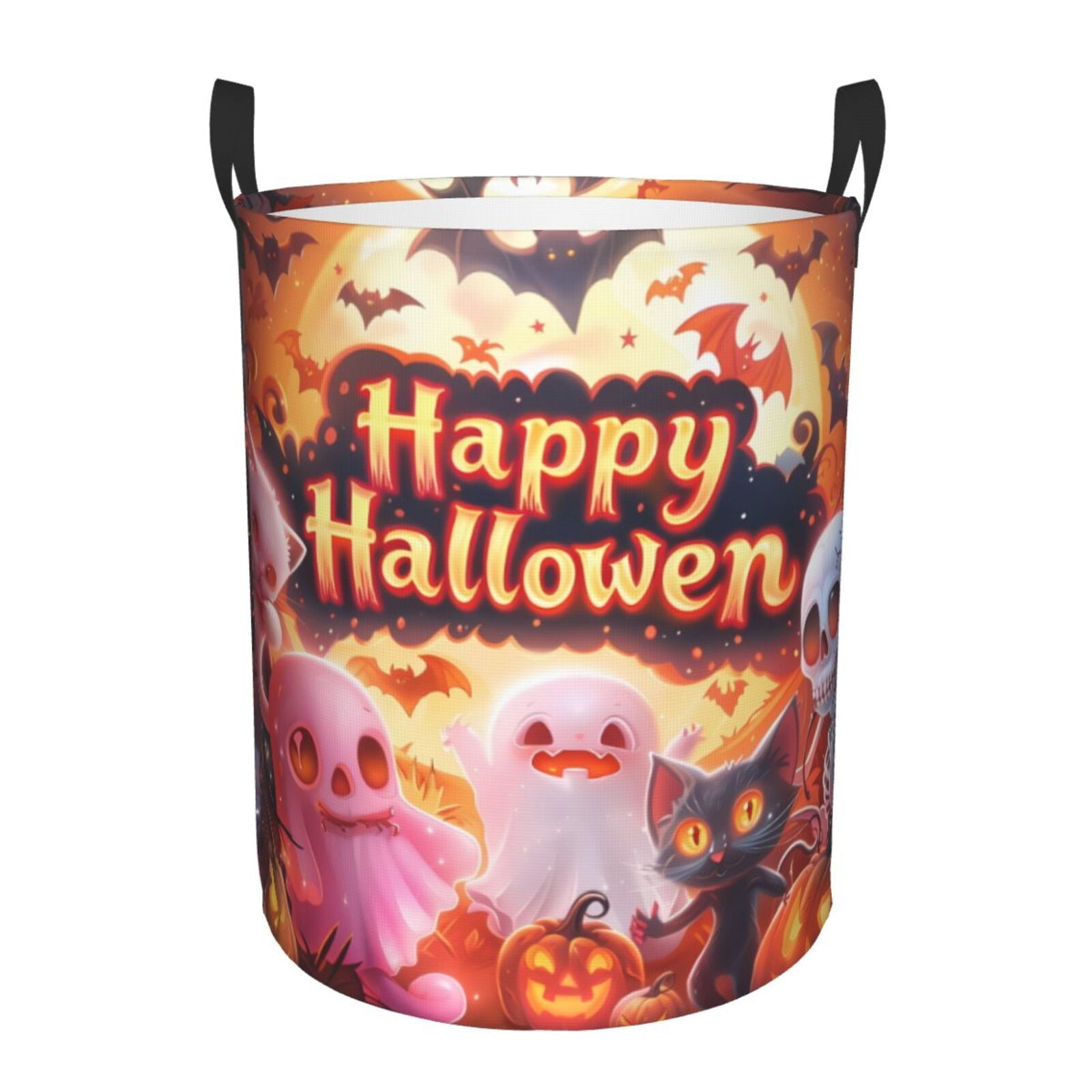 Laundry Basket - Halloween Happy Cute Ghost Skeleton Waterproof Laundry ...