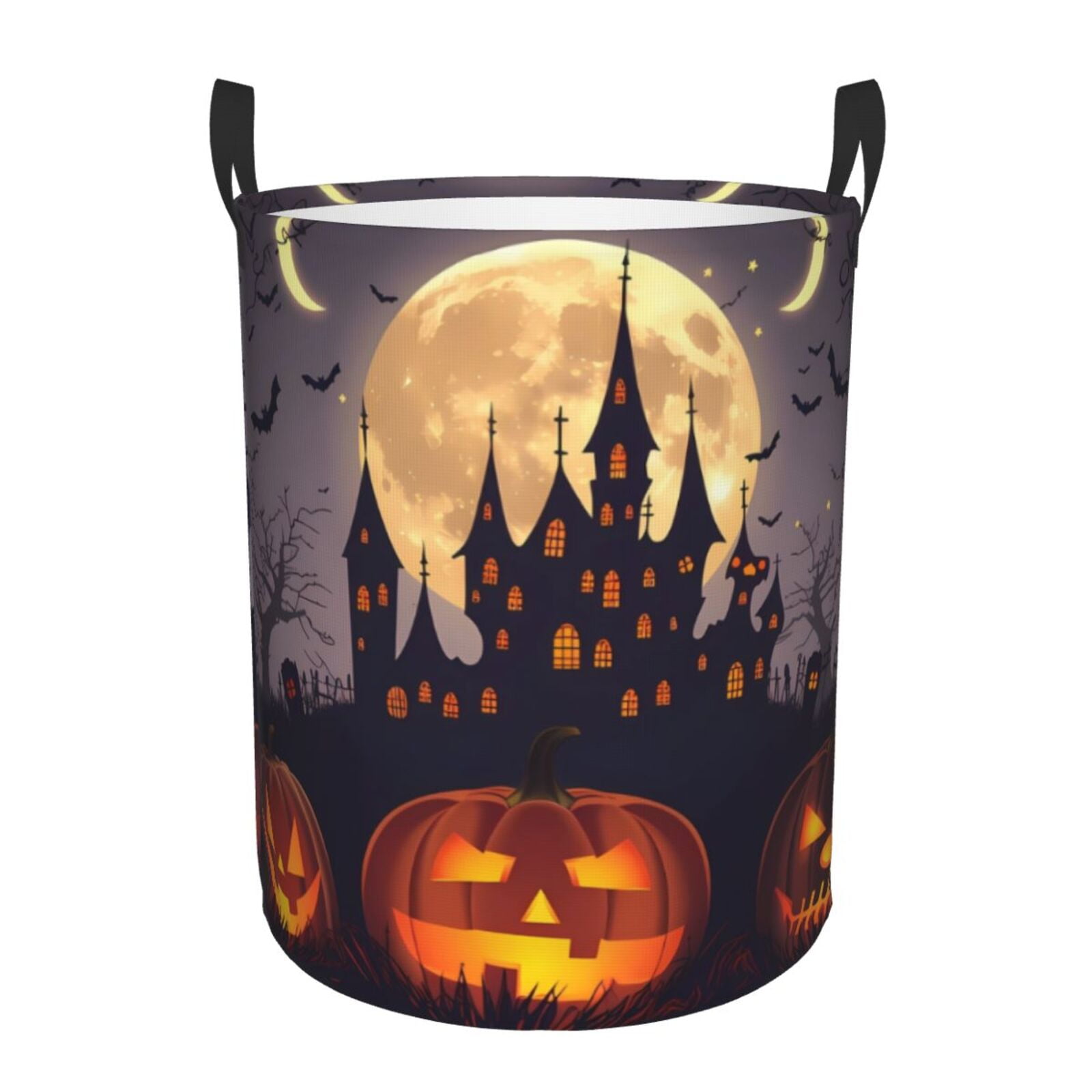 Laundry Basket, Halloween Haunted Pumpkin Castle Waterproof Laundry ...
