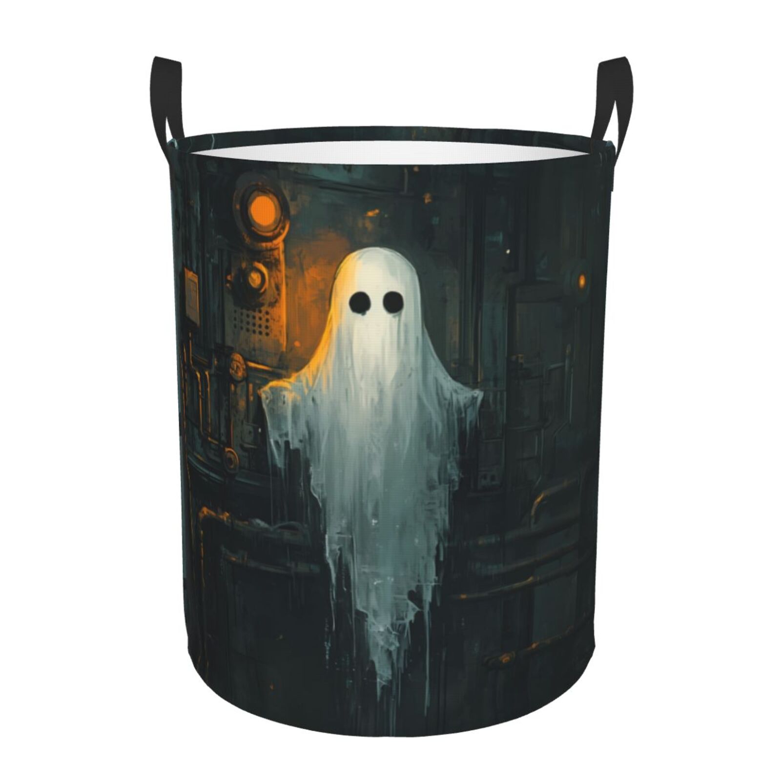 Laundry Basket, Halloween Industrial Style Ghost Laundry Hamper ...