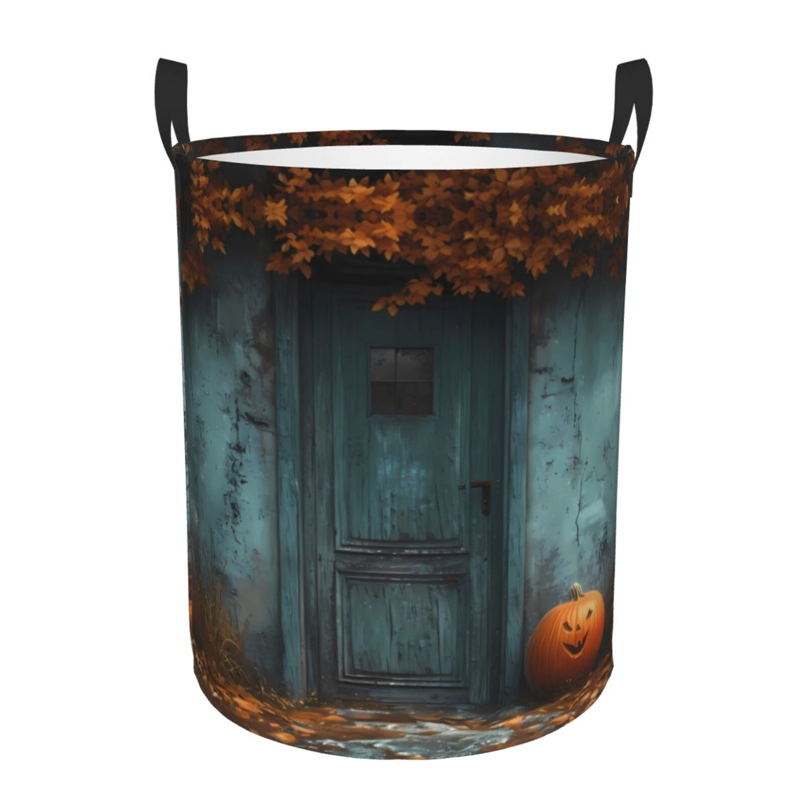 Laundry Basket, Halloween Maple Leaf Pumpkin Vintage Waterproof Laundry ...