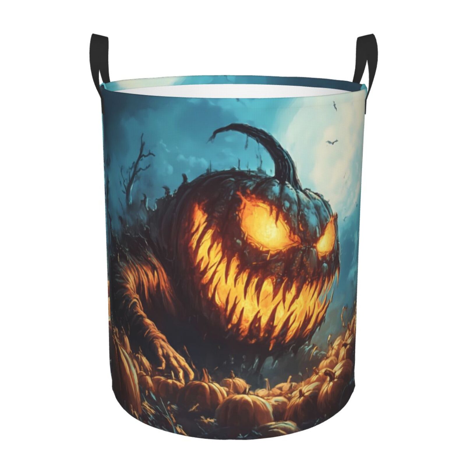 Laundry Basket, Halloween Pumpkin Monster Moon Laundry Hamper ...