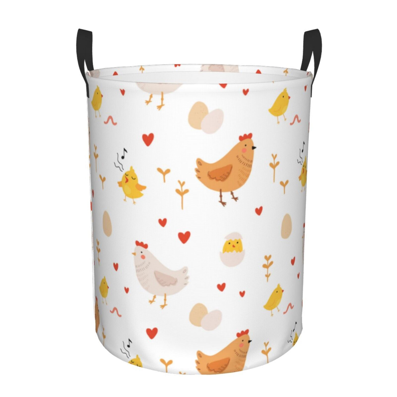 Laundry Basket, Hand Drawn Cute Chicken Eggs Waterproof Laundry Hamper ...
