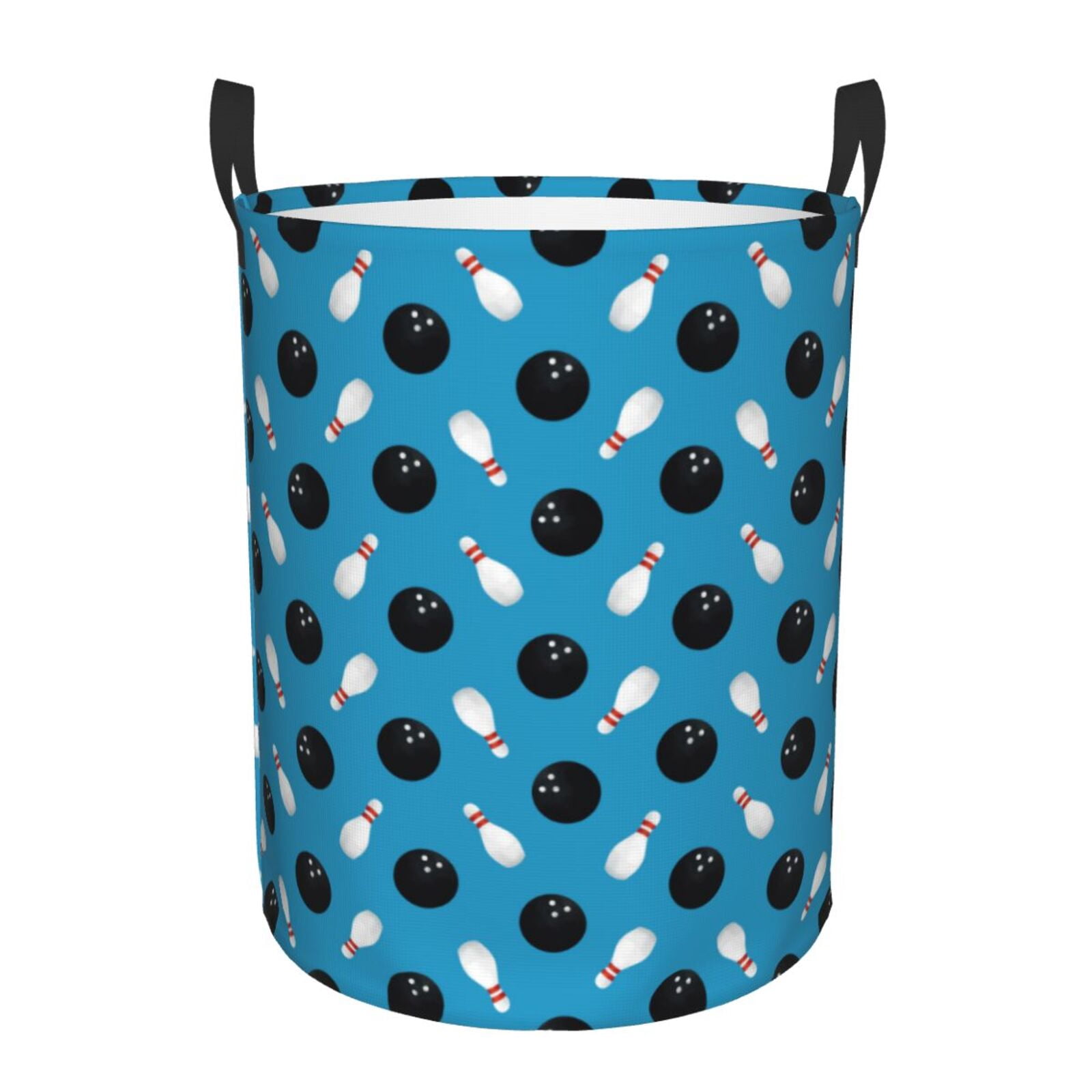 Laundry Basket with Handles - Bowling Balls Freestanding Laundry Hamper ...