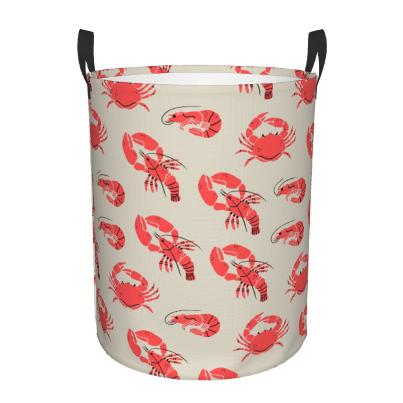 Laundry Basket with Handles - Crab Lobster 1 Freestanding Laundry ...