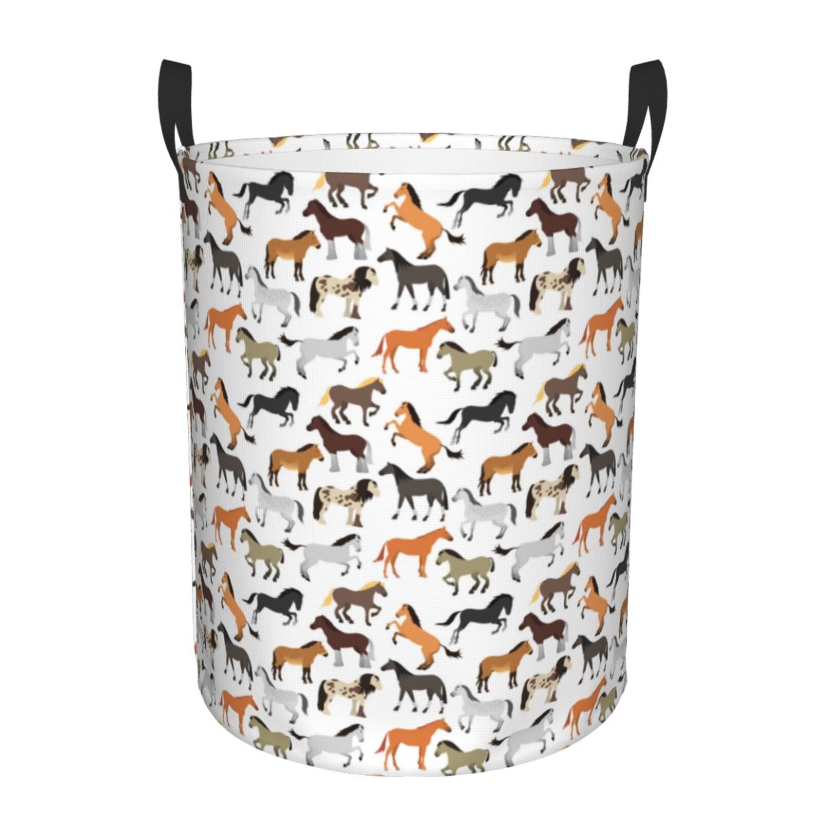 Laundry Basket with Handles - Horse Freestanding Laundry Hamper Stands ...