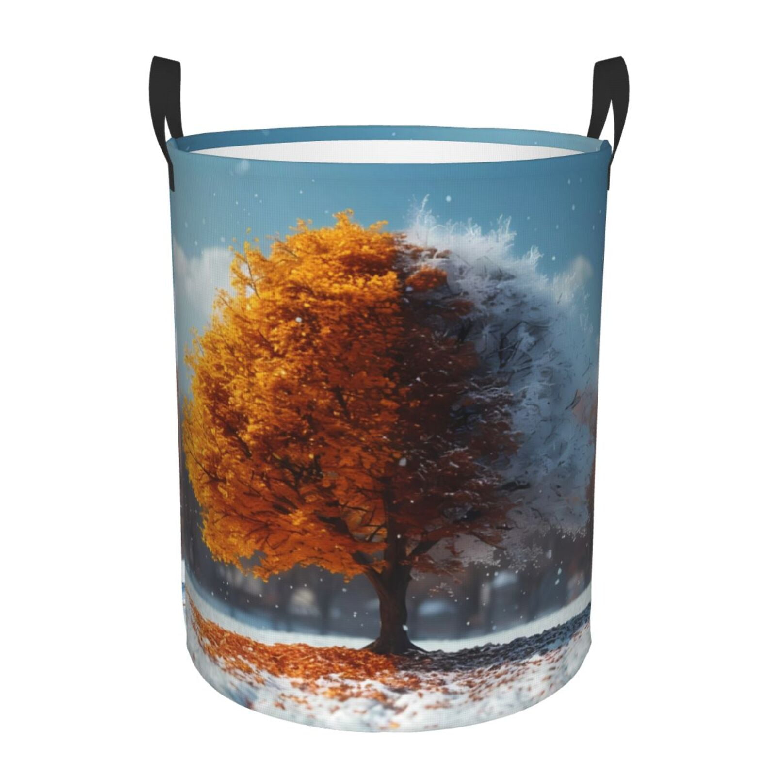 Laundry Basket with Handles - Tree of Two Seasons Freestanding Laundry ...