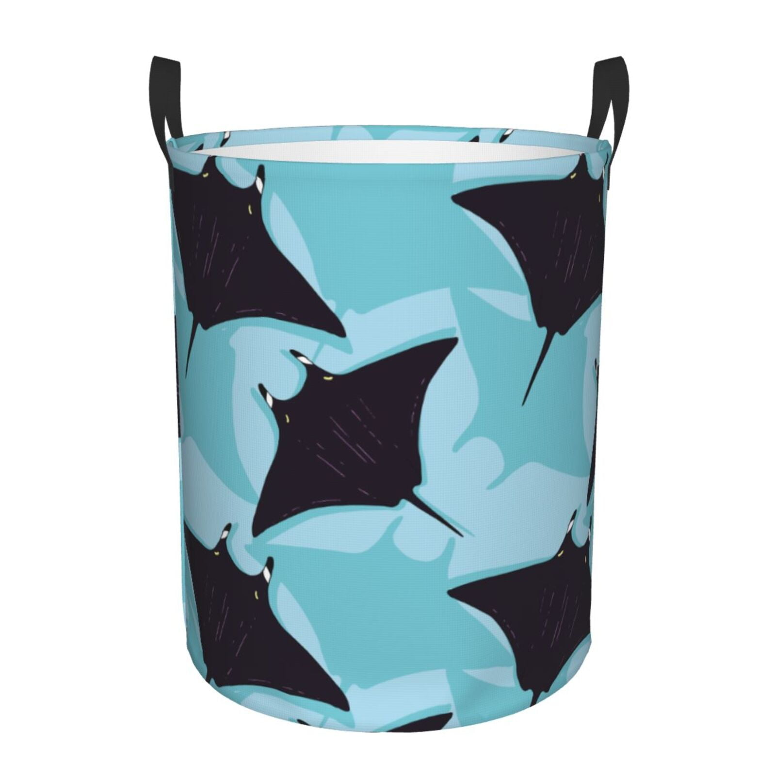 Laundry Basket with Handles - cool stingray Mint green Freestanding ...