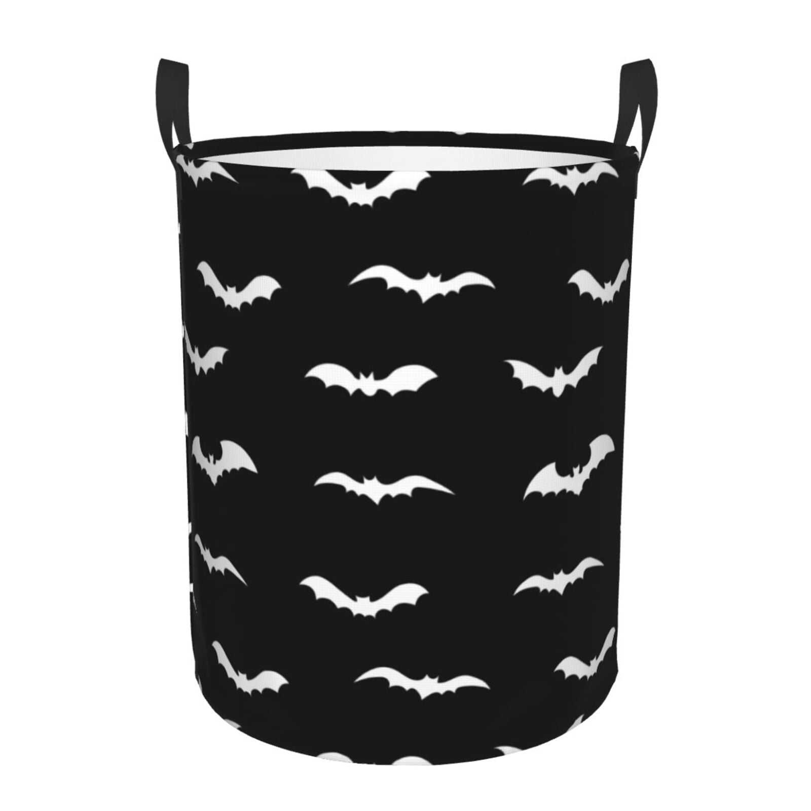 Laundry Basket with Handles - cute bats cool black Freestanding Laundry ...