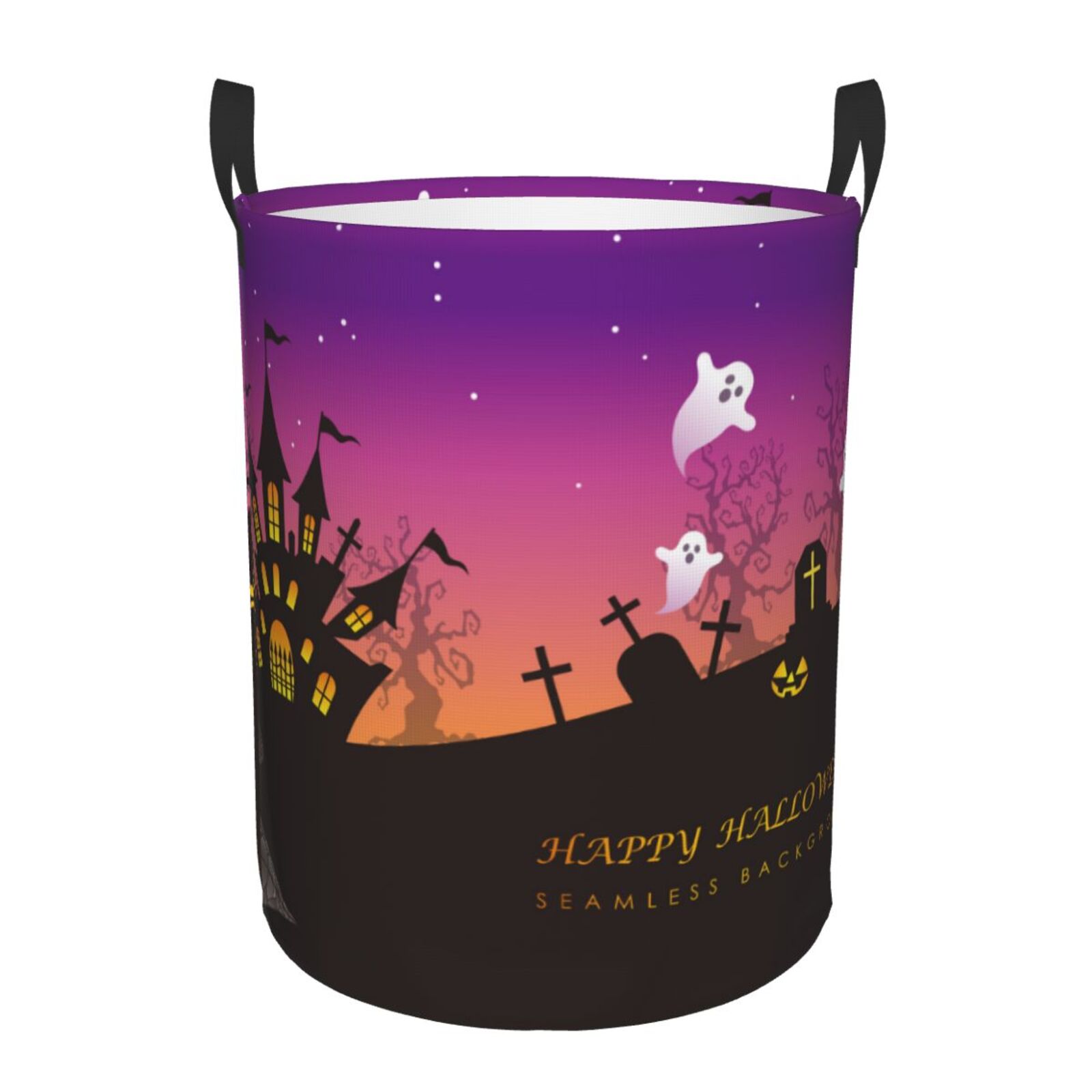 Laundry Basket, Happy halloween cartoon ghost Laundry Hamper Waterproof ...