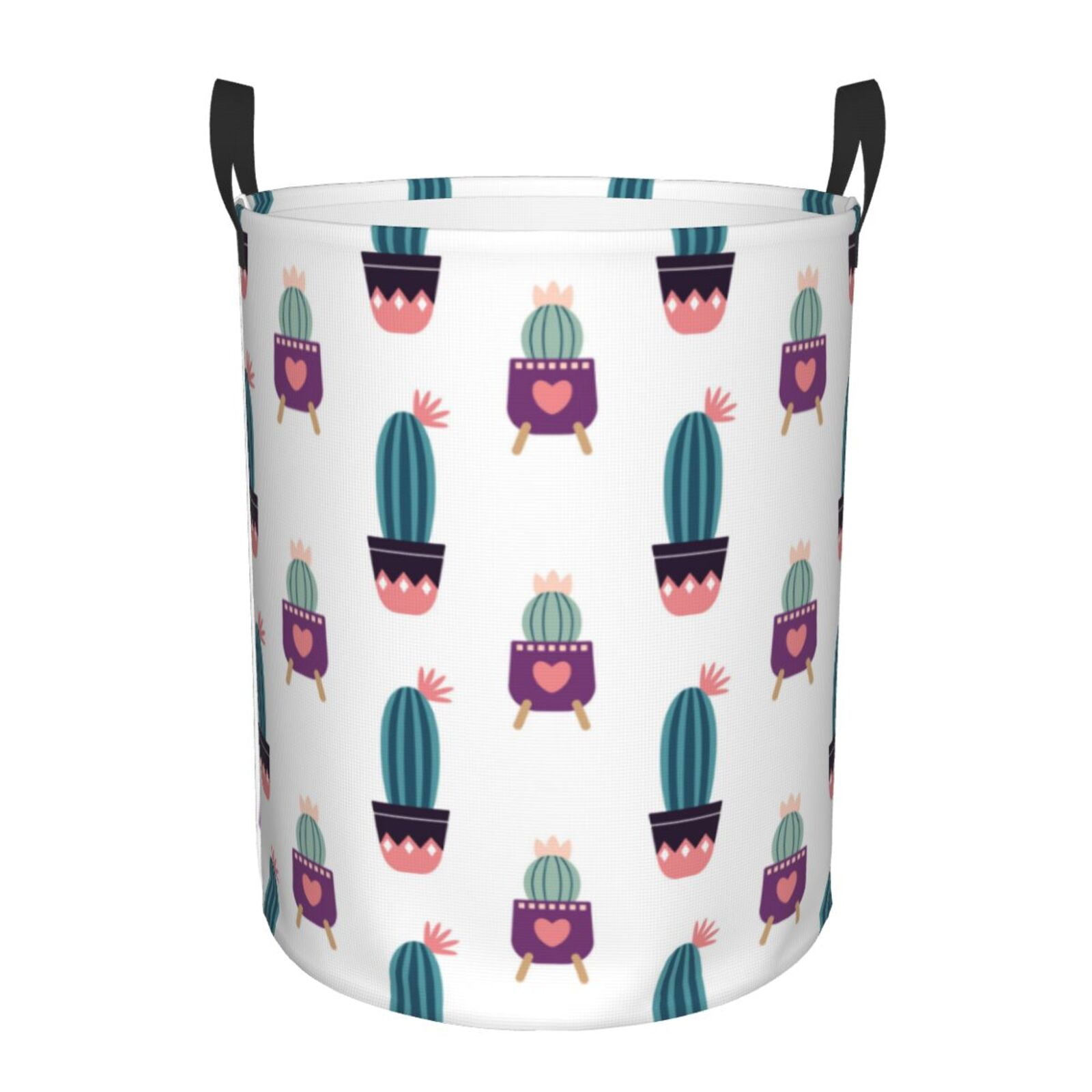 Laundry Basket, Heart Cactus Potted Plant Waterproof Laundry Hamper ...