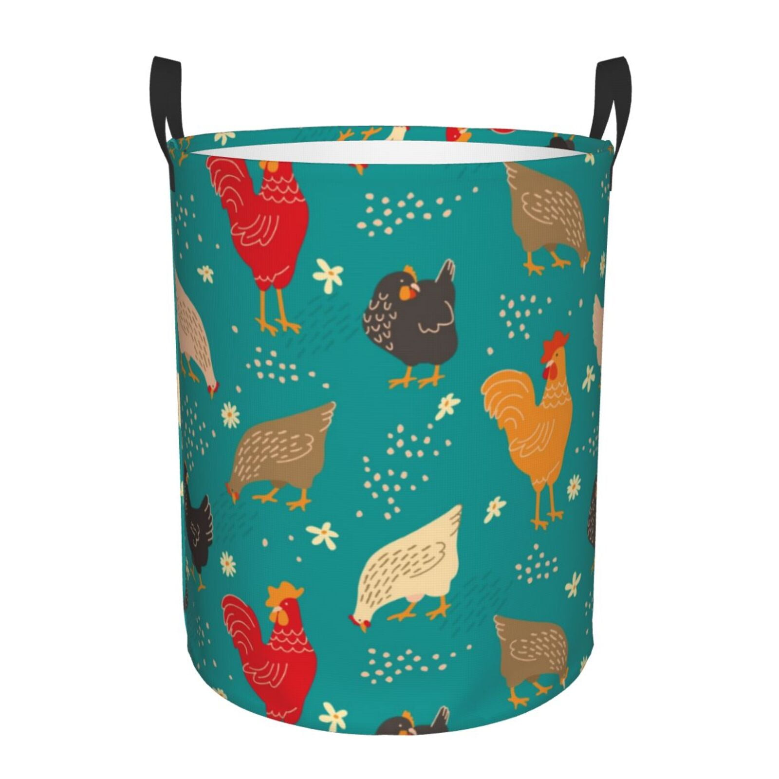 Laundry Basket, Hens And Rooster Waterproof Laundry Hamper with Padded ...