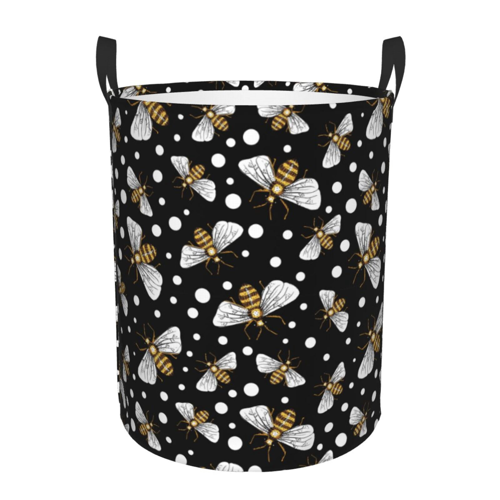 Laundry Basket, Honey Bees At Night Waterproof Laundry Hamper With ...