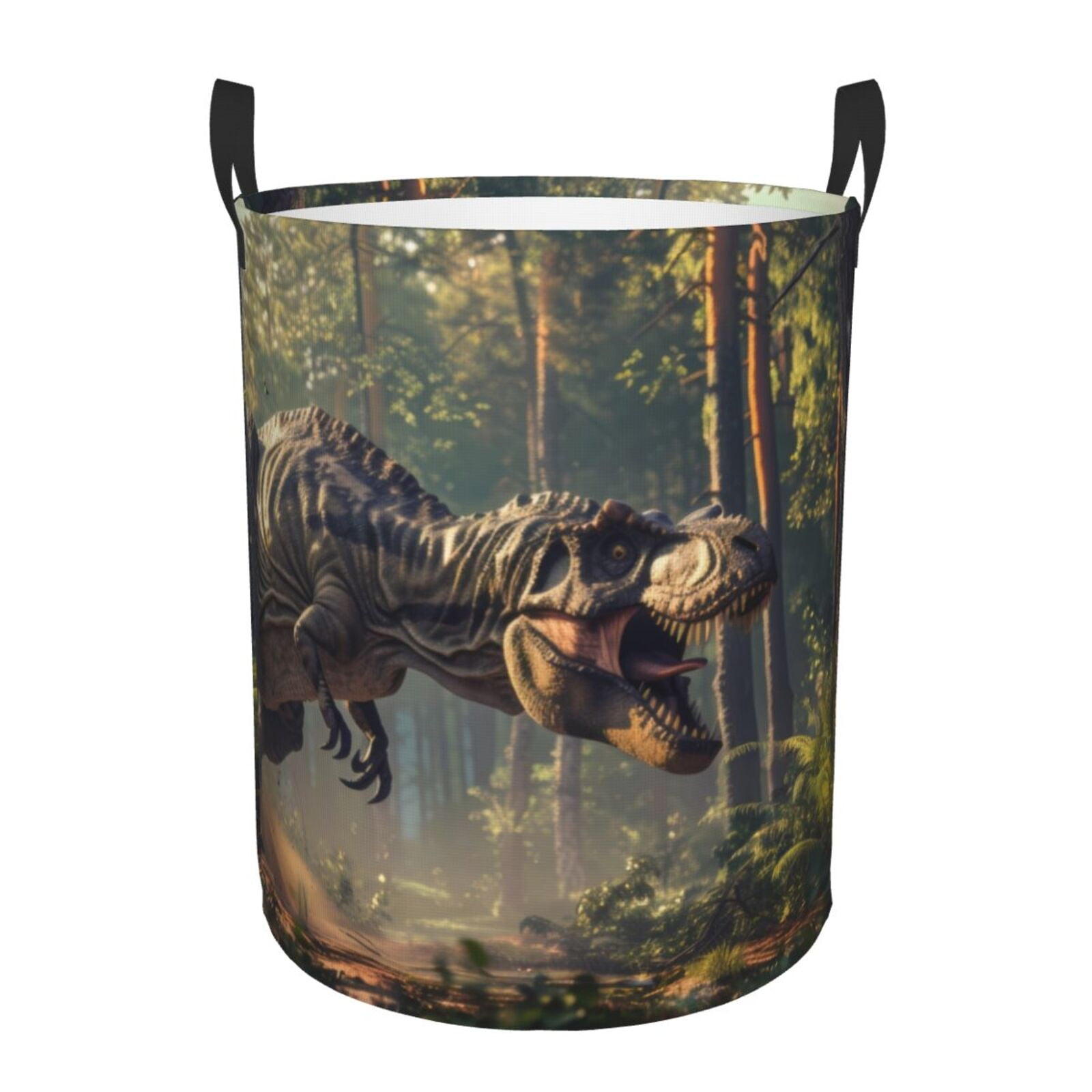 Laundry Basket, Jungle Dinosaur Laundry Hamper Waterproof Laundry Bag ...