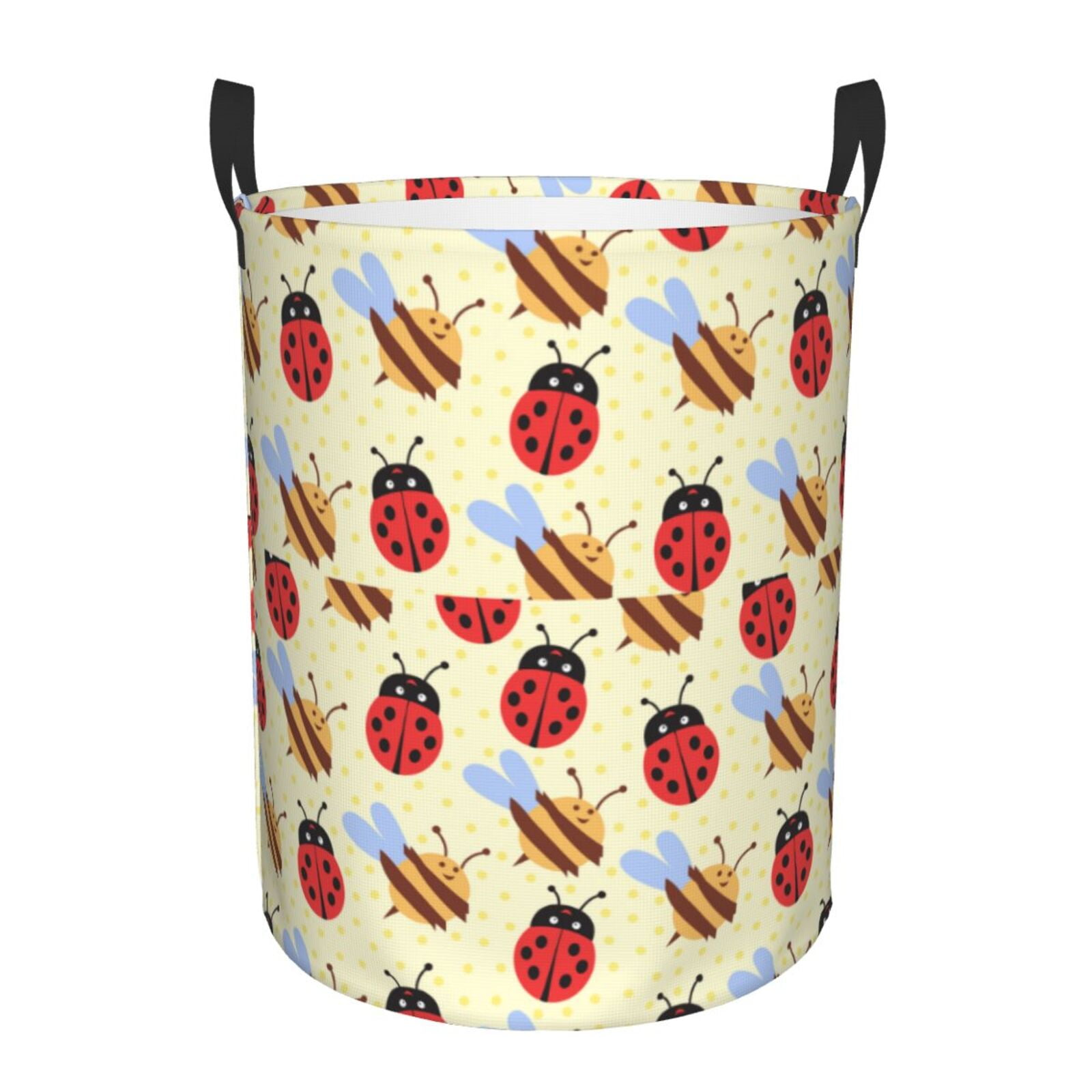 Laundry Basket, Ladybug And Bee Waterproof Laundry Hamper with Padded ...