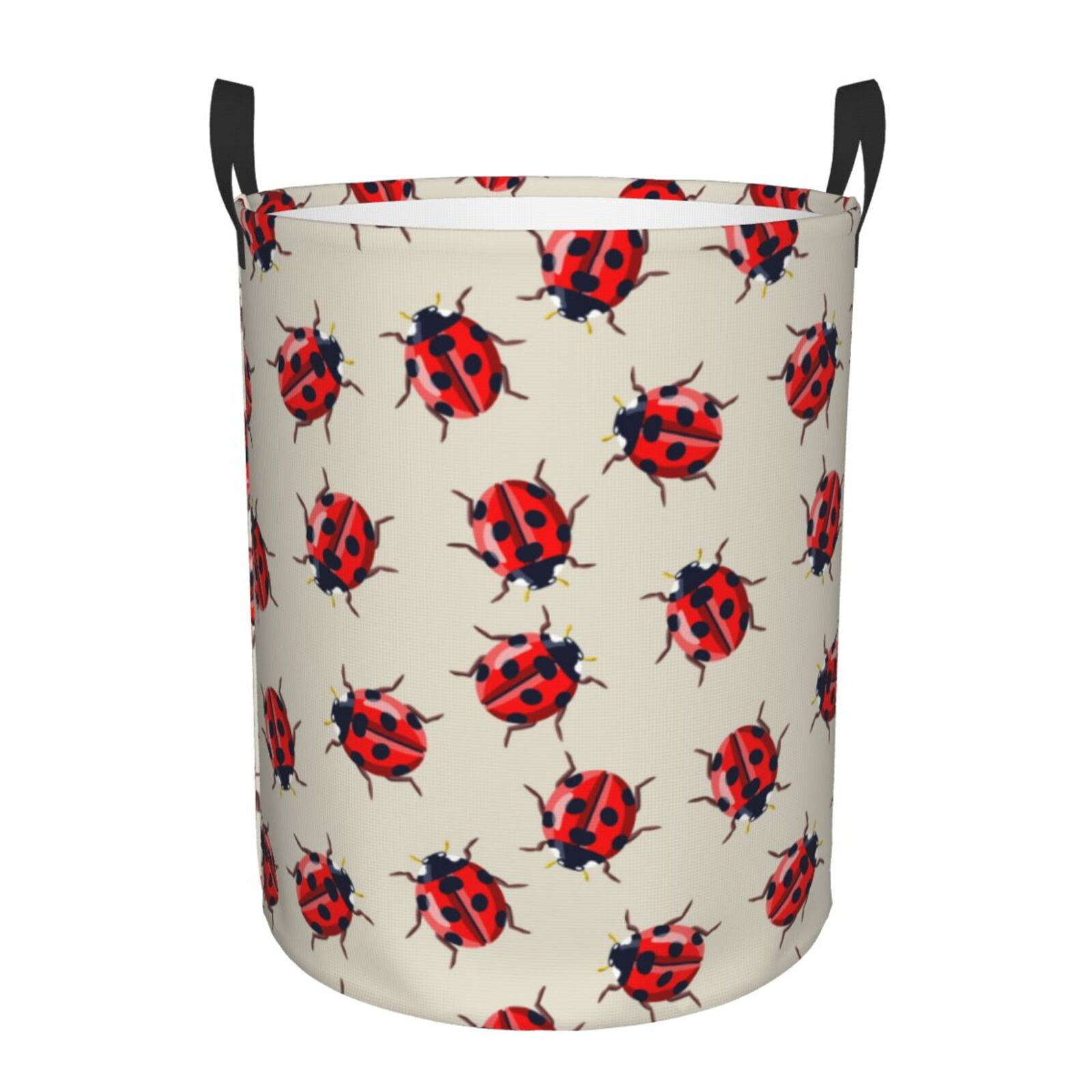 Laundry Basket, Ladybug Print Waterproof Laundry Hamper With Handles ...