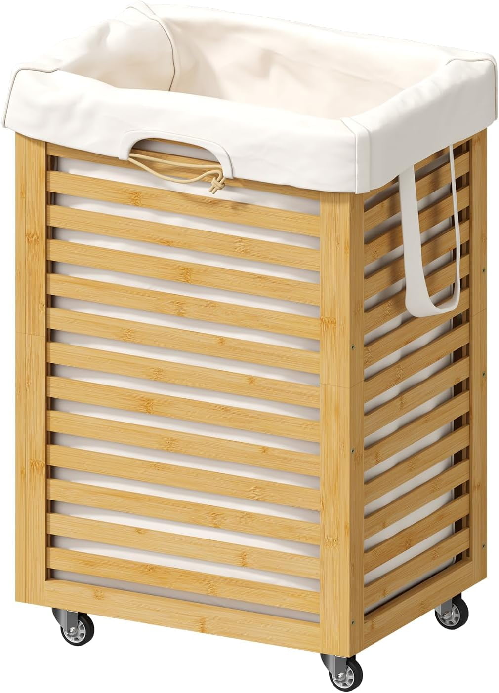 Laundry Basket,Laundry Basket with Wheels,Rolling Laundry Basket for ...