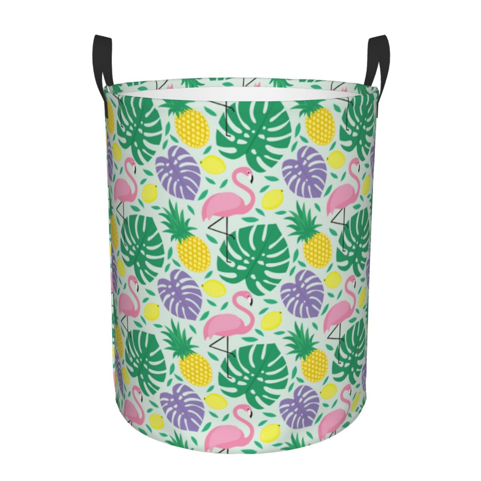 Laundry Basket, Leaves Bird Pineapple Waterproof Laundry Hamper With ...