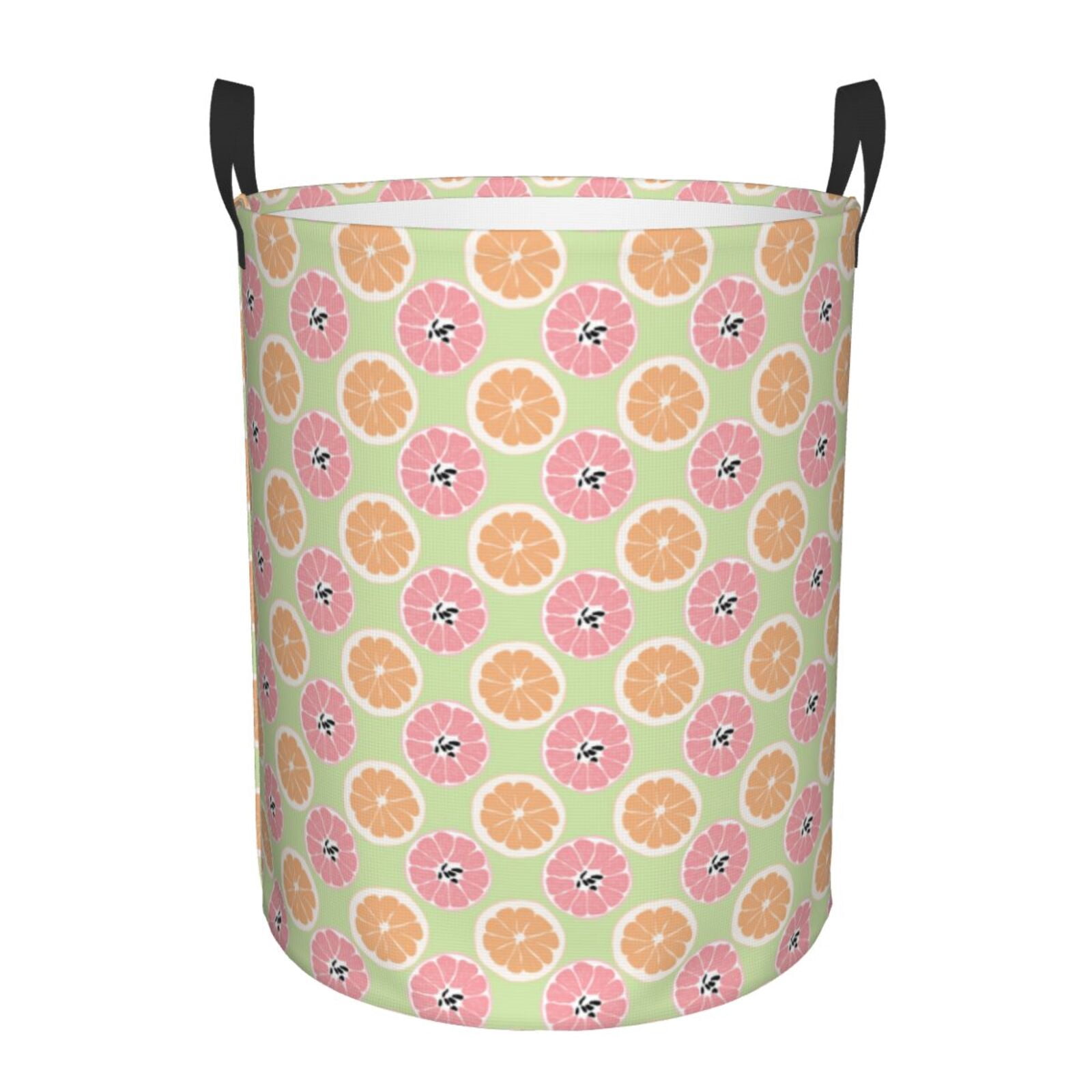 Laundry Basket, Lemon Orange Waterproof Laundry Hamper With Padded ...