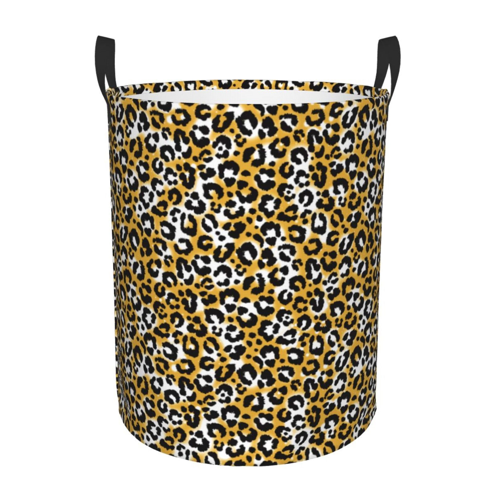 Laundry Basket, Leopard Print A0 Waterproof Laundry Hamper With Padded ...