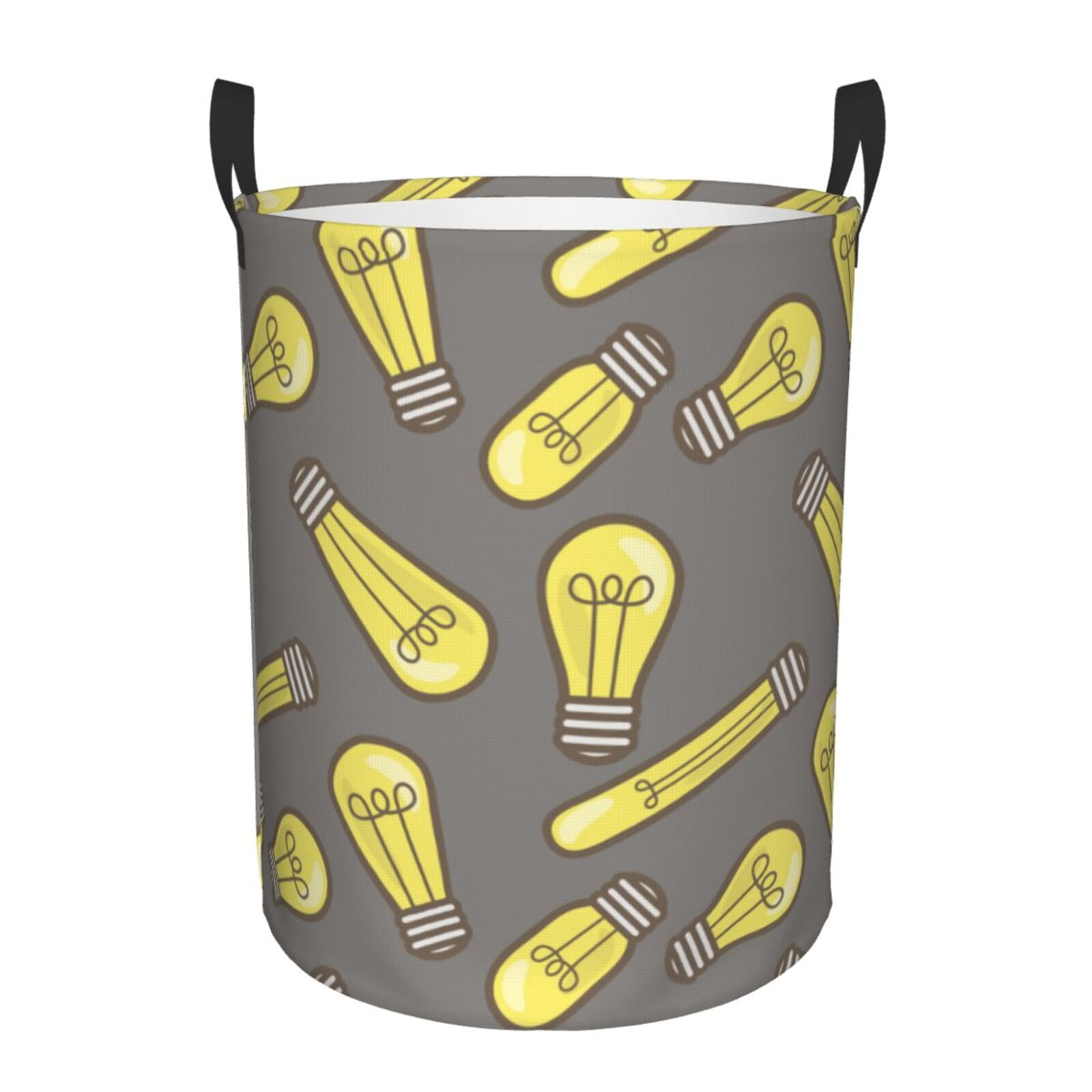 Laundry Basket, Light Bulb Pattern Easy Waterproof Laundry Hamper With ...